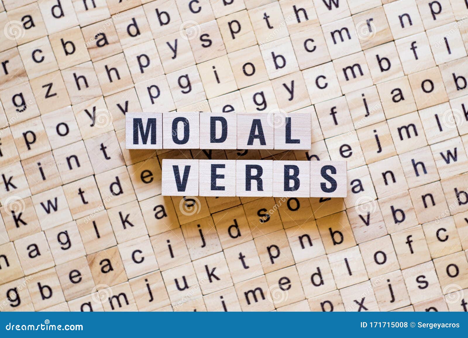 Modal verbs word concept stock photo. Image of closeup - 171715008