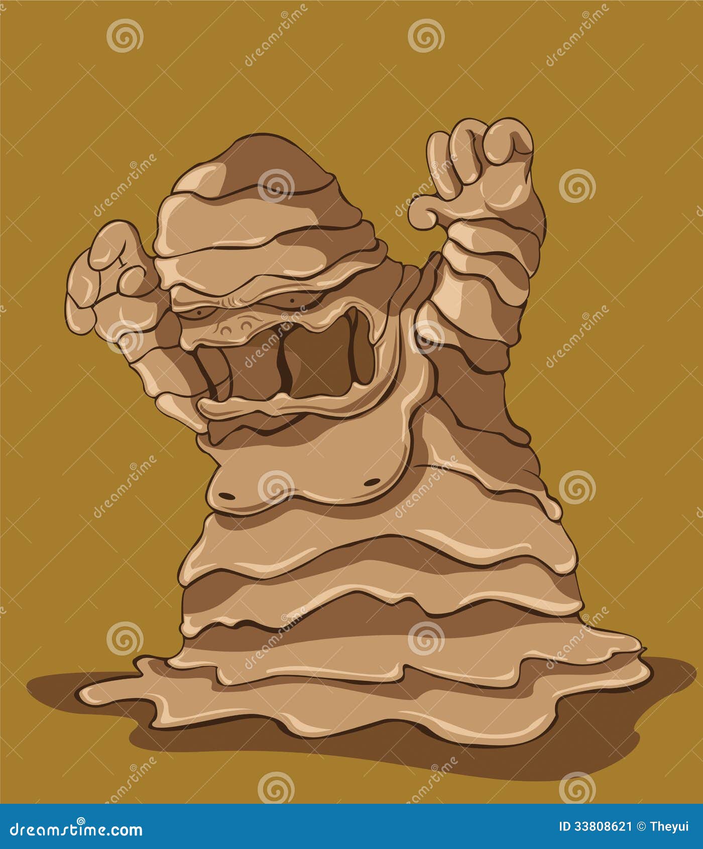 Moddermonster. illustratie vector illustratie. Illustration of ...