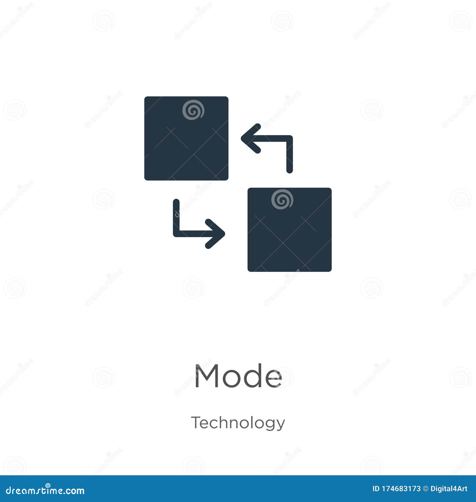 Mode Icon Vector. Trendy Flat Mode Icon from Technology Collection ...