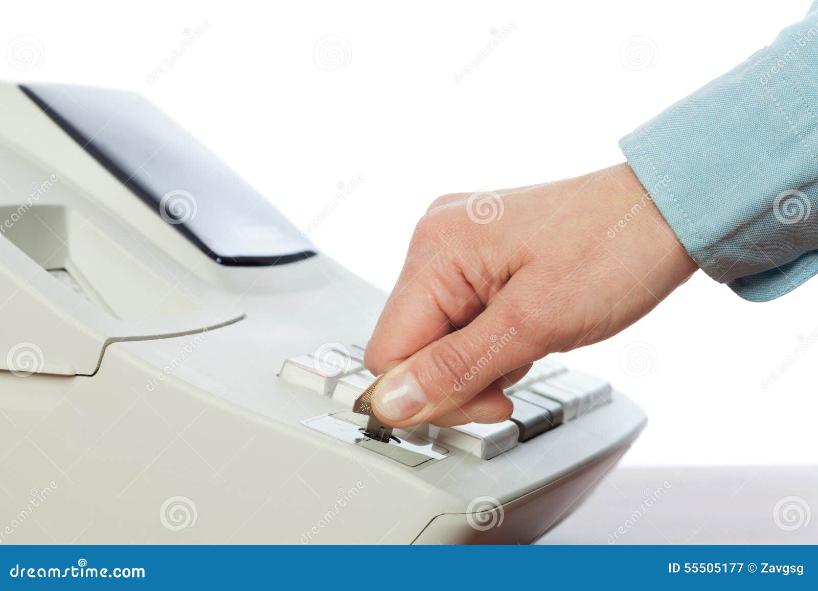 Mode Selector Switch on the Cash Register Stock Image - Image of ...