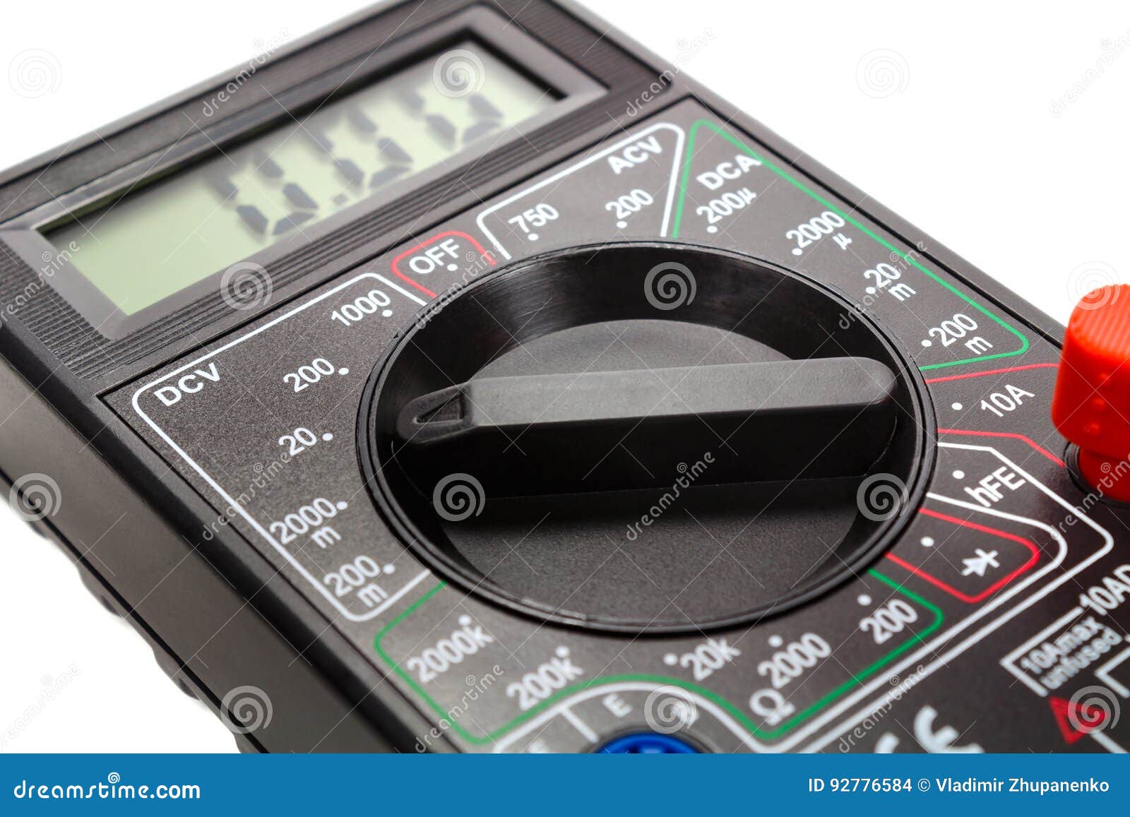 Mode Switch of a Digital Multimeter Closeup Stock Photo - Image of ...