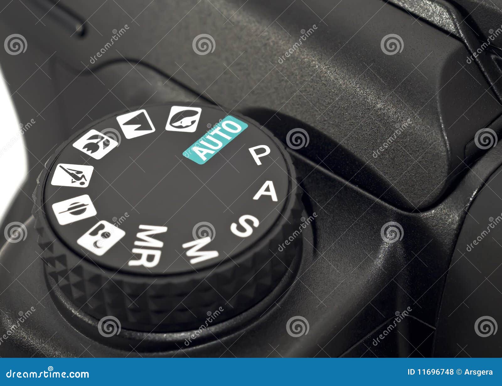 Mode Wheel on Digital Camera Stock Photo - Image of auto, photographer ...
