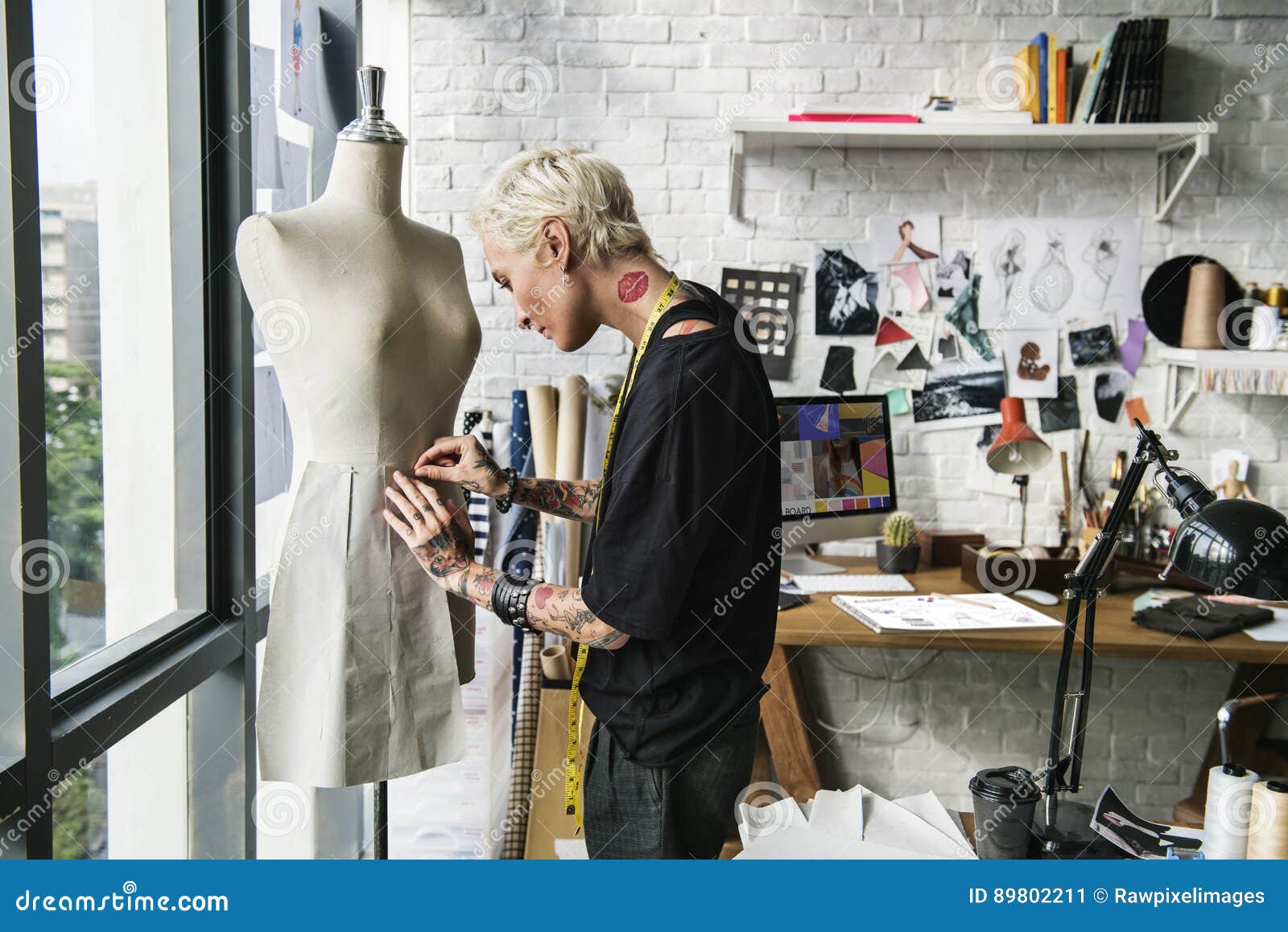 Modedesigner Stylish Showroom Concept Stockbild - Bild von blind ...