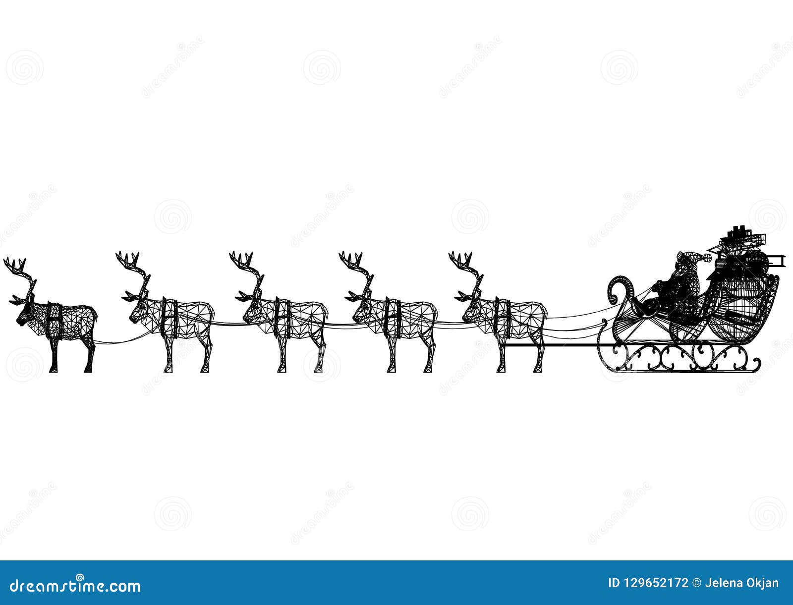 Santa Claus Blueprint - Isolated Stock Illustration - Illustration of ...