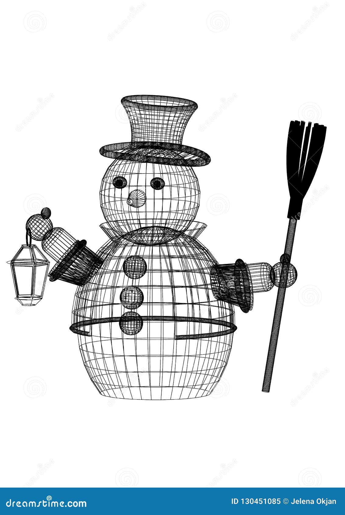 Snowman Blueprint Background Stock Illustration - Illustration of ...