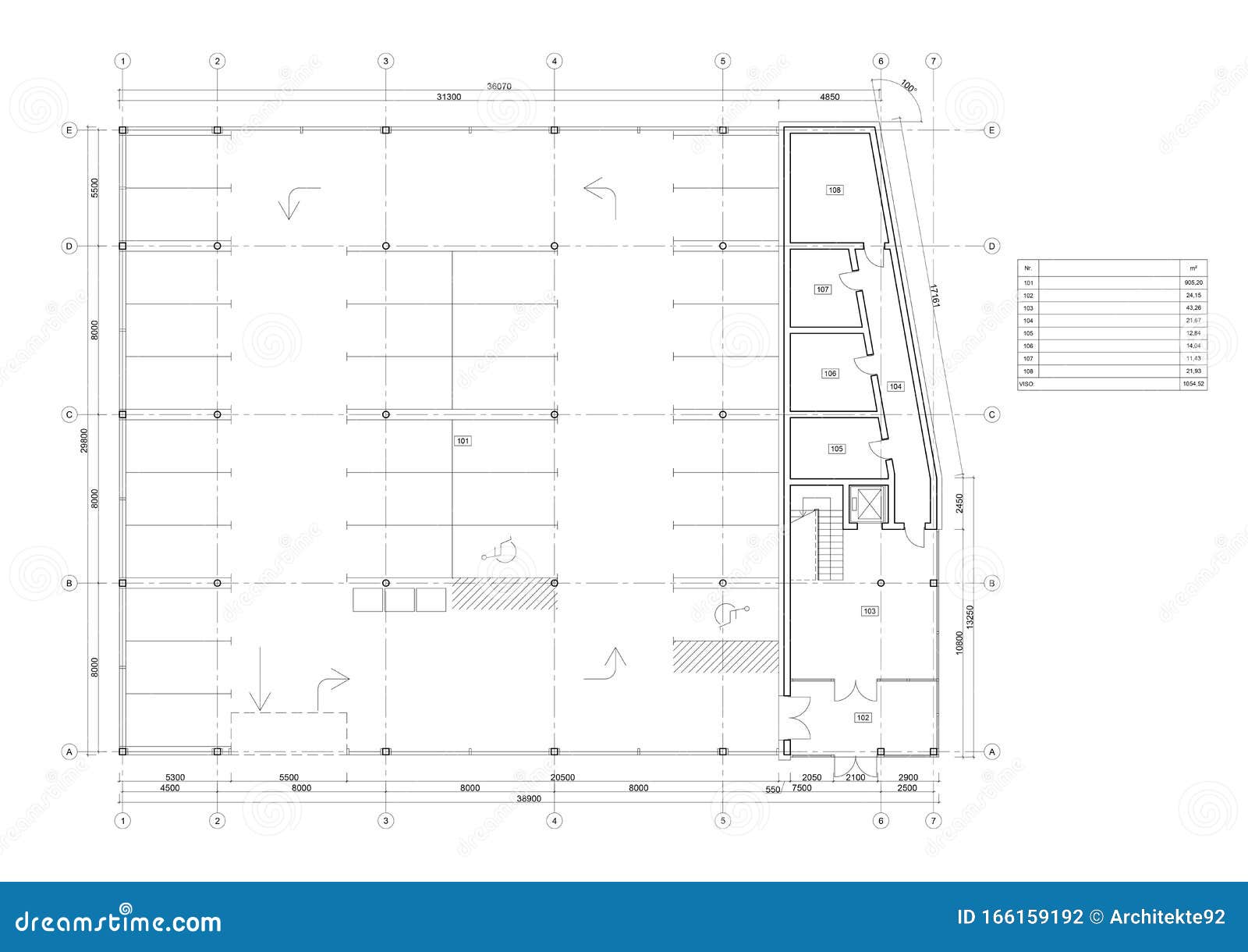 Ground Floor Plan of Apartment Building Stock Vector - Illustration of ...