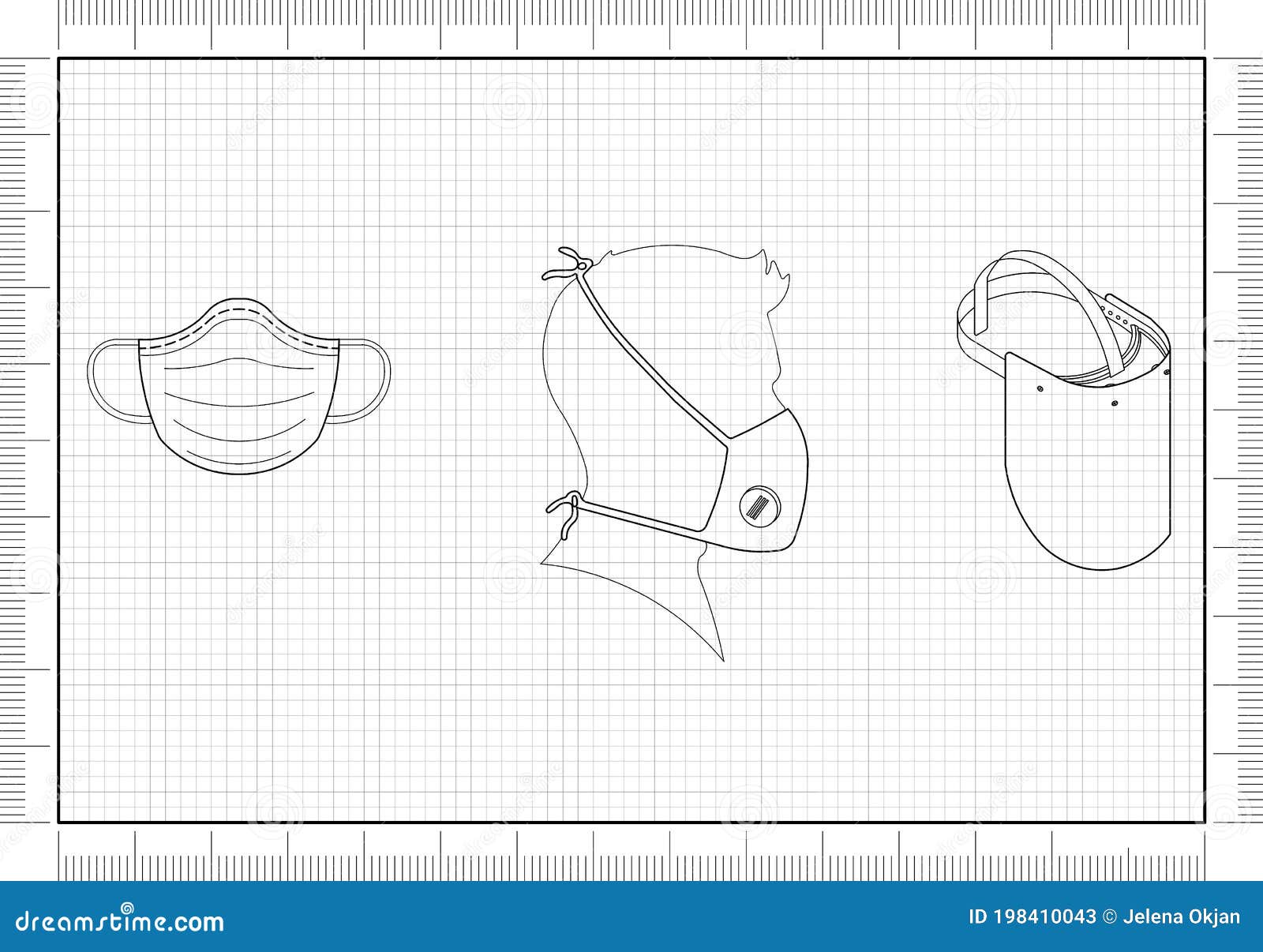 Medical Face Mask and Face Shield. Virus Protection Stock Image - Image ...