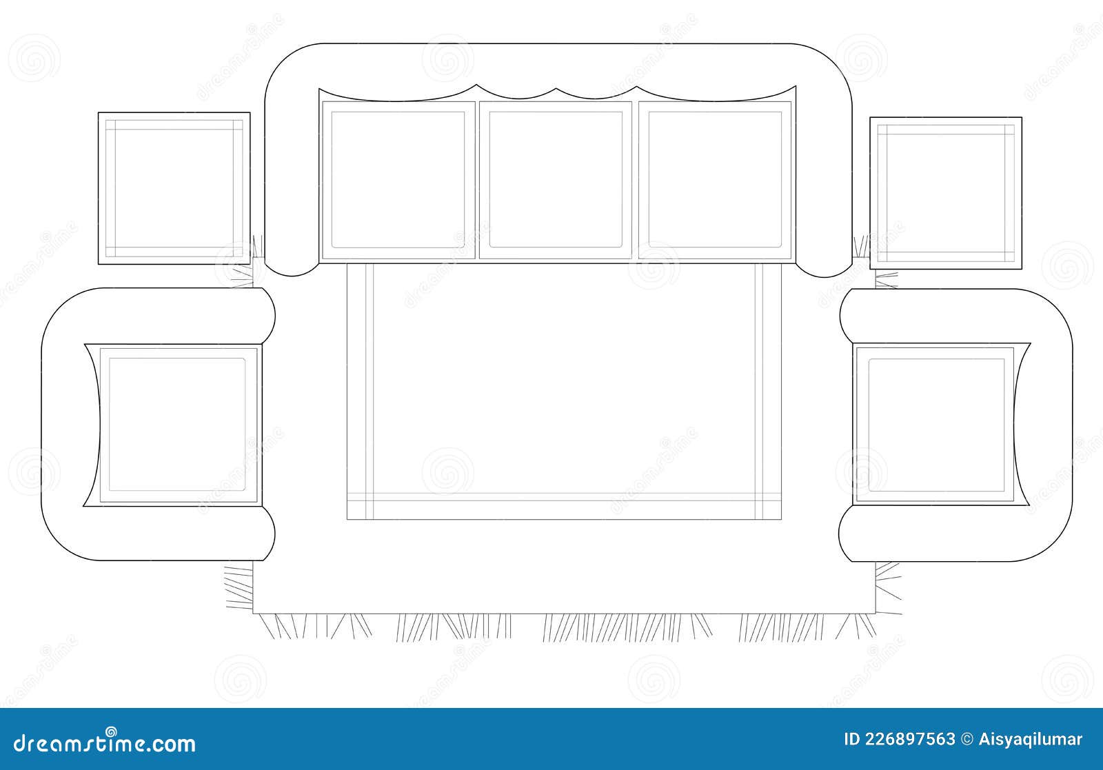 2D CAD Plan Drawing Various Sizes and Designs of Sofa Set Complete with ...