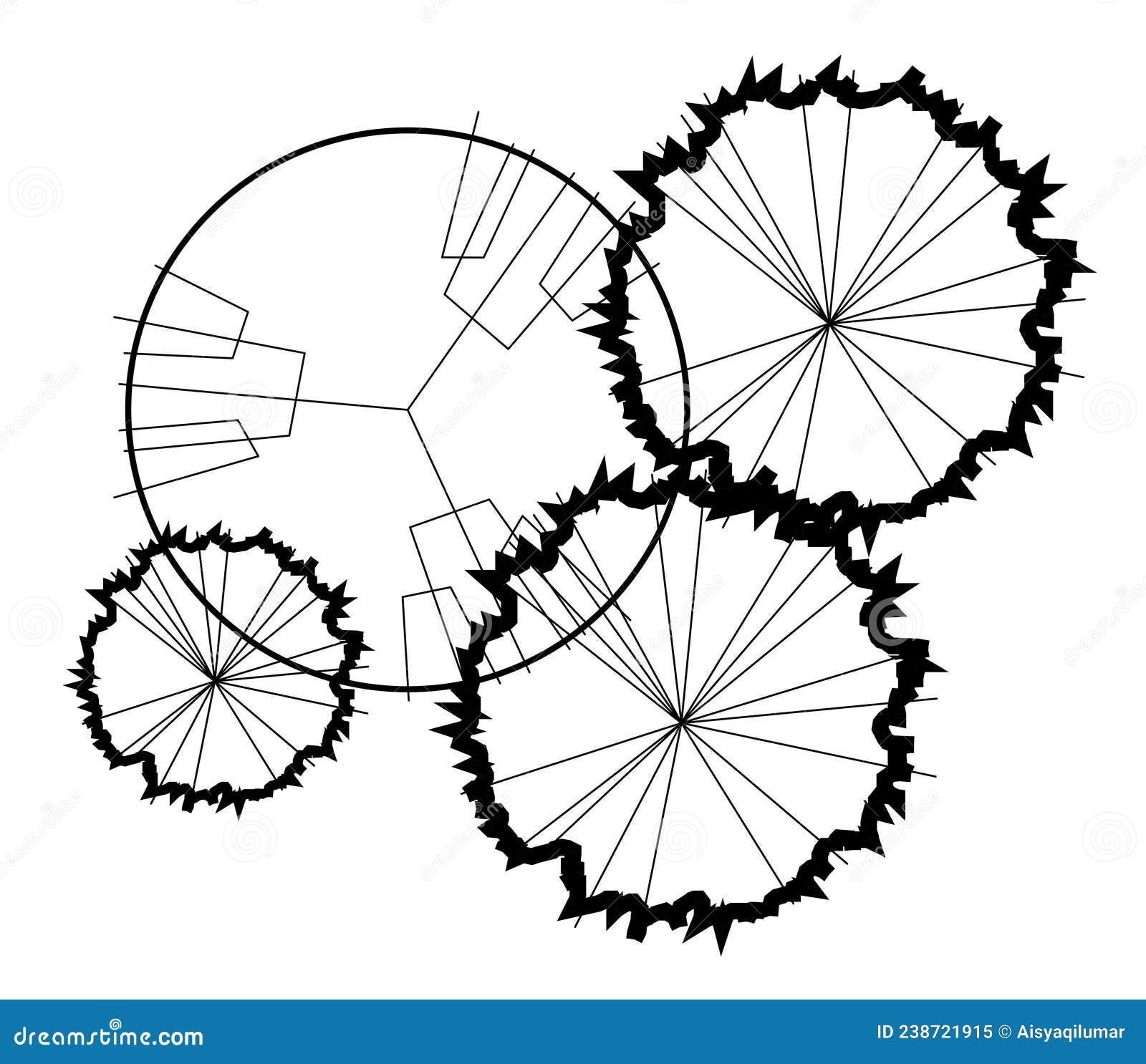 Architectural Graphic or Symbol of the Trees from the Top View. Stock ...
