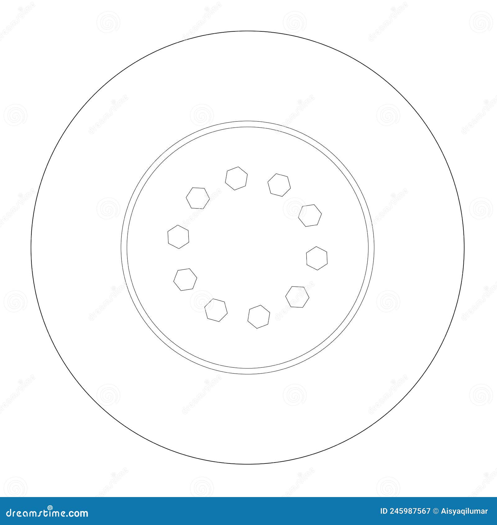 Graphical Drawing of Vehicle Wheels from the Side View. Stock ...