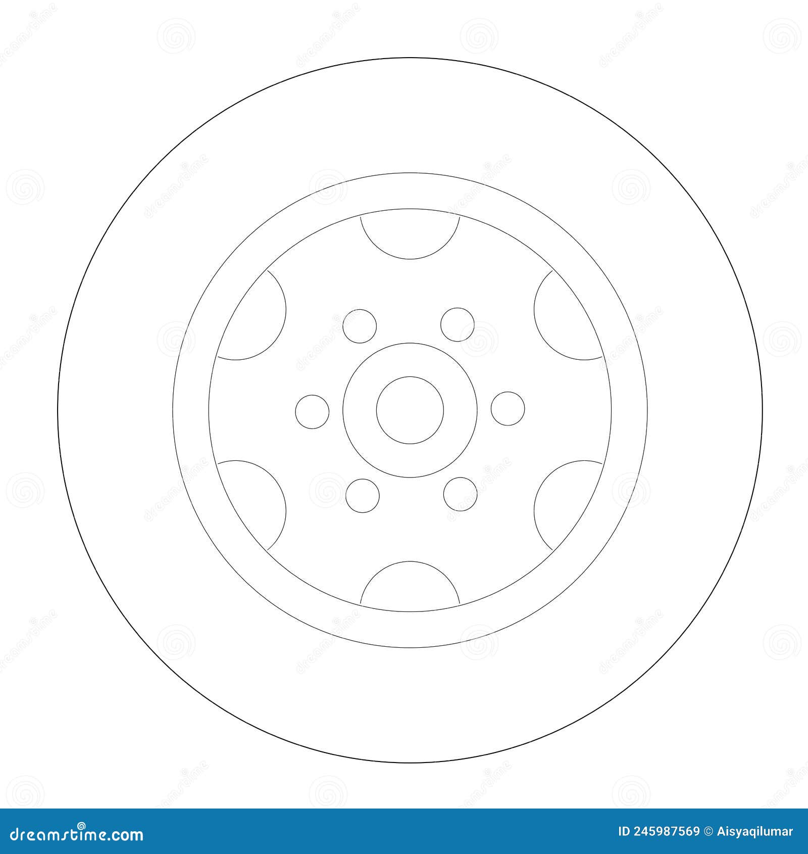 Graphical Drawing of Vehicle Wheels from the Side View. Stock Vector ...