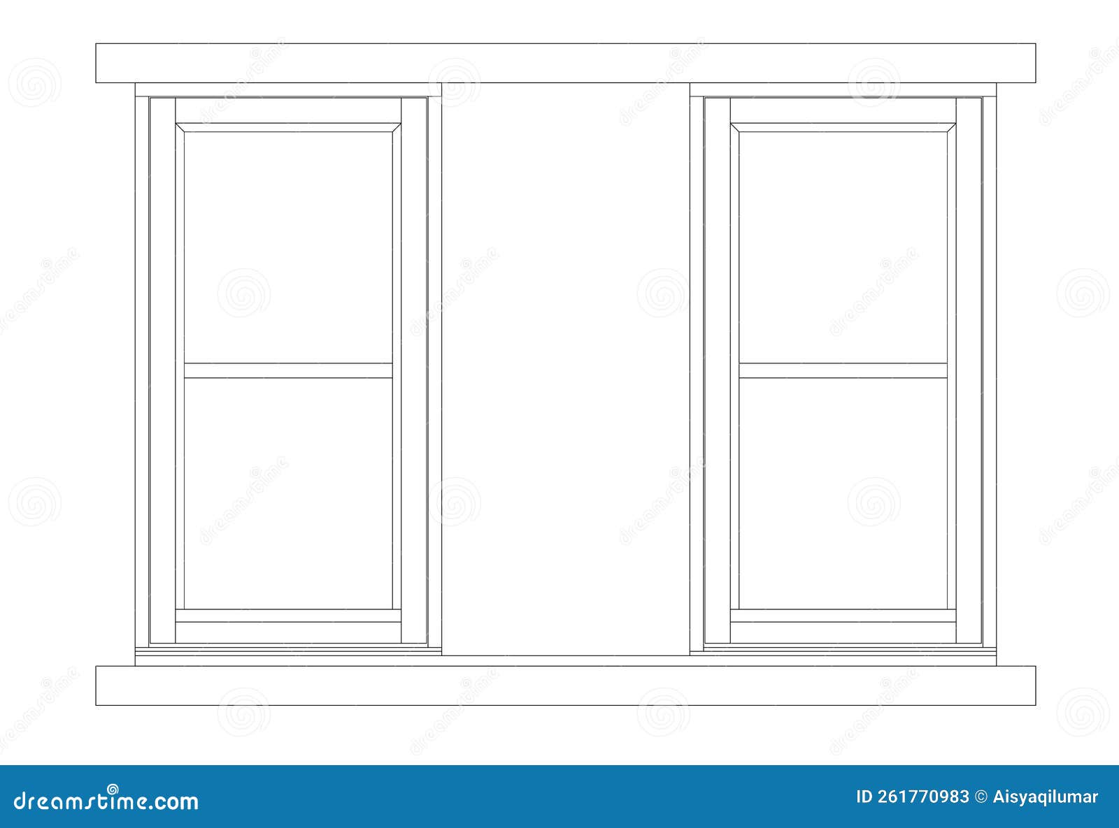 Usually this Type of Window Frame is Made of Aluminum. Stock ...