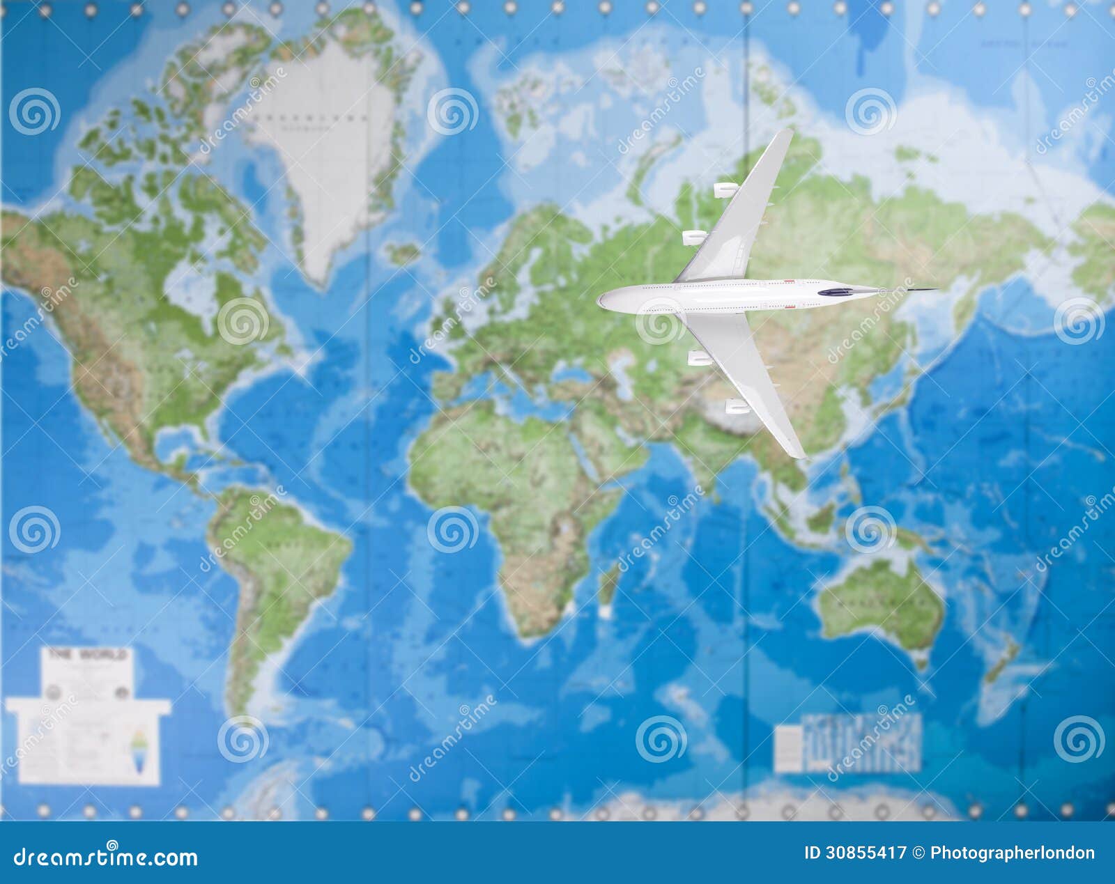 Model Airplane Flying Over World Map Stock Image - Image of aircraft ...