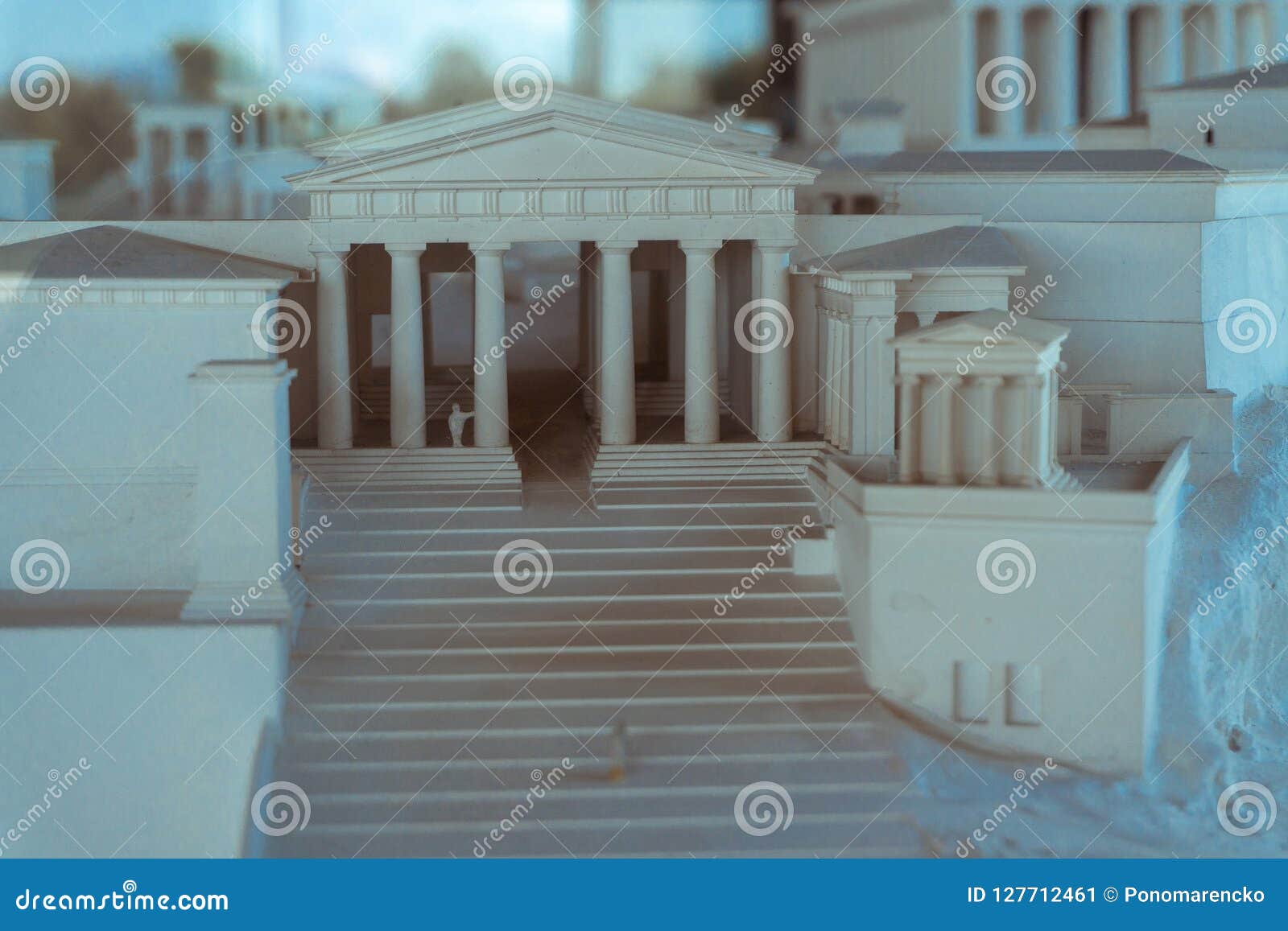 Model of the Ancient Greek Acropolis Stock Image - Image of icon ...