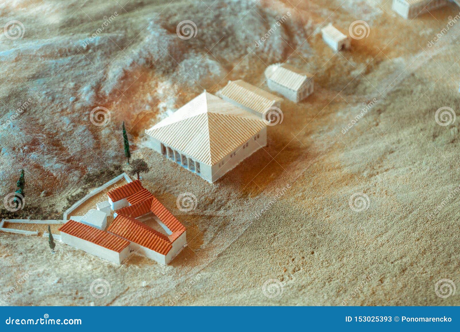 Model of the Ancient Greek Acropolis Stock Image - Image of columns ...