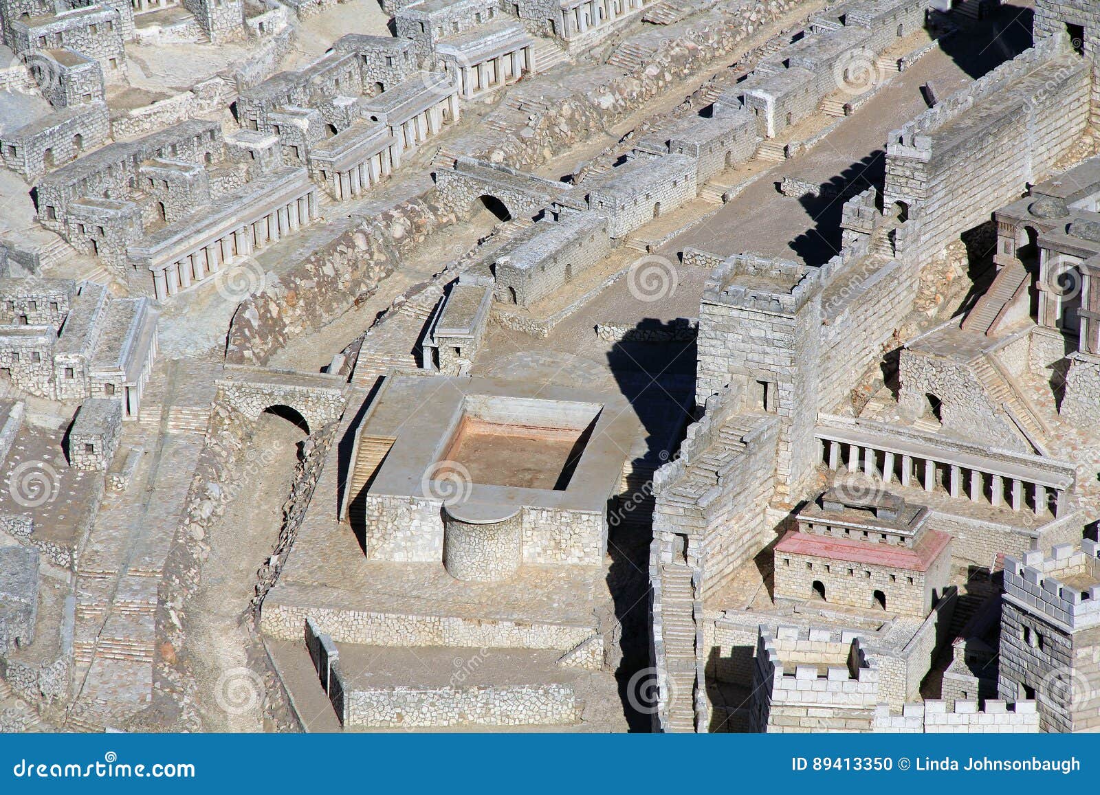 Model of Ancient Jerusalem Focusing on the Pool of Siloam Stock Photo ...