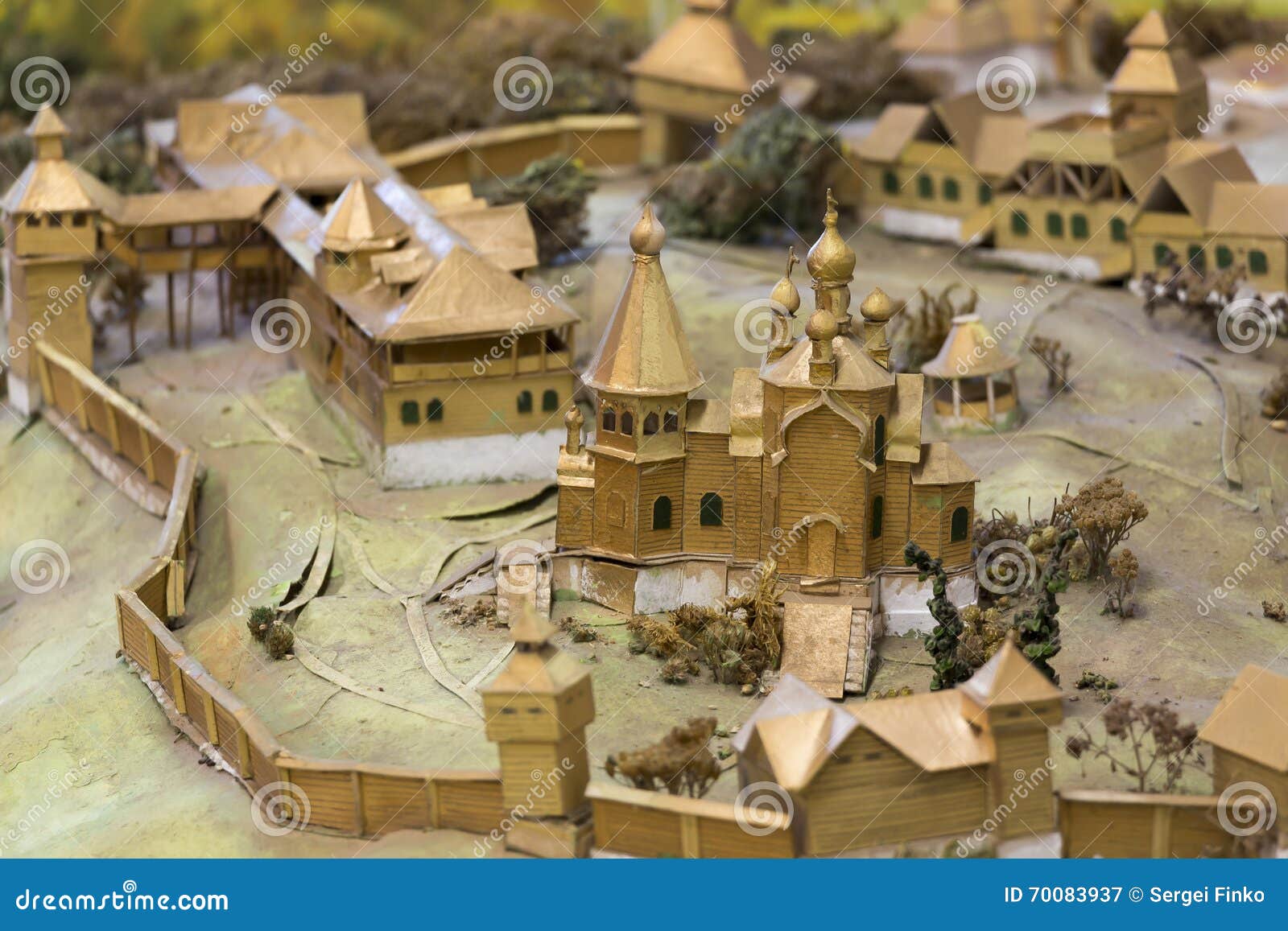 The Model of the Ancient Russian City Stock Image - Image of objects ...