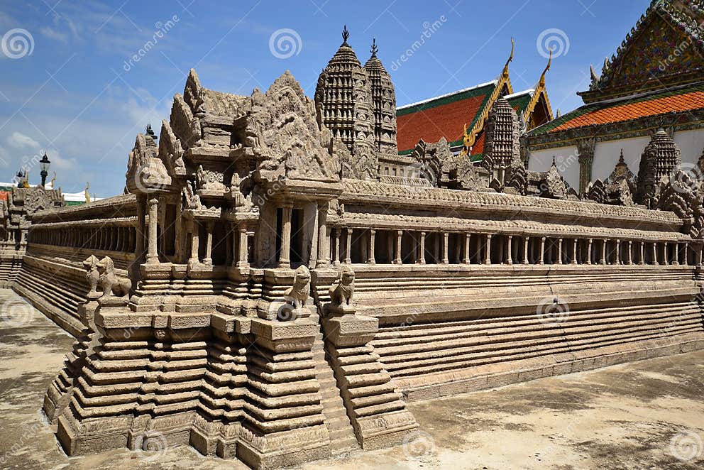 A model of Angkor Wat stock photo. Image of monastery - 25512636
