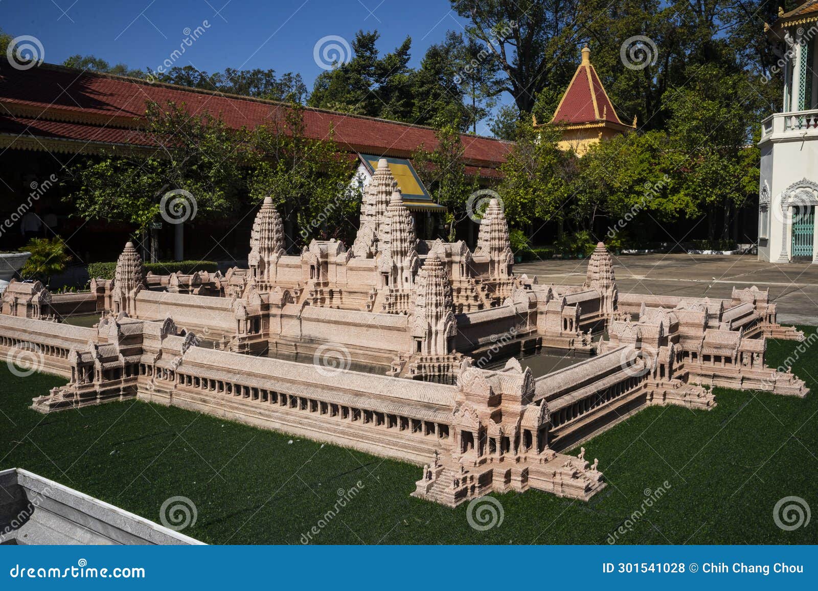Model of Angkor Wat stock photo. Image of monastery - 301541028