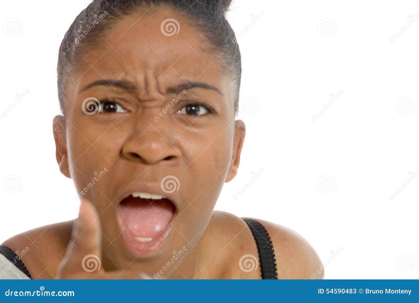 Model Angry Scolding and Pointing Stock Image - Image of female, scold ...