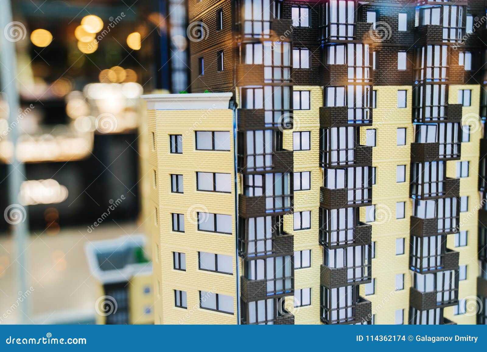 The Model of an Apartment Condo. a Multi-storey Building with Windows ...