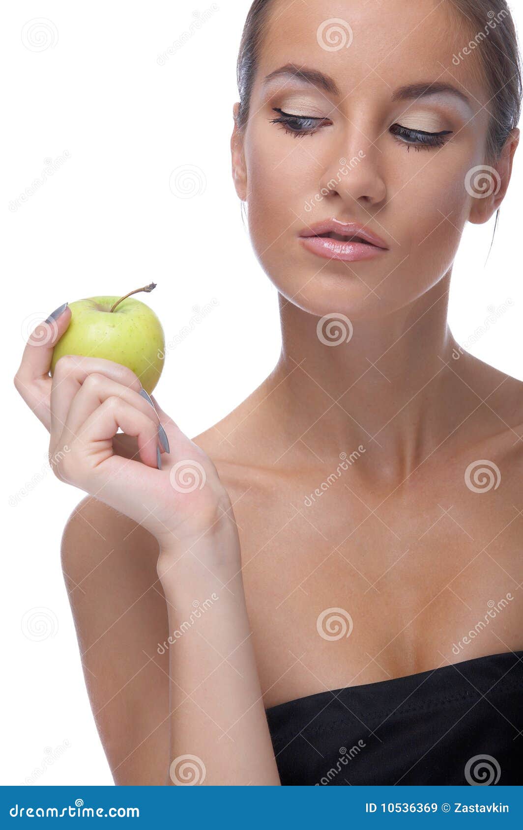 Model with apple stock image. Image of person, model - 10536369