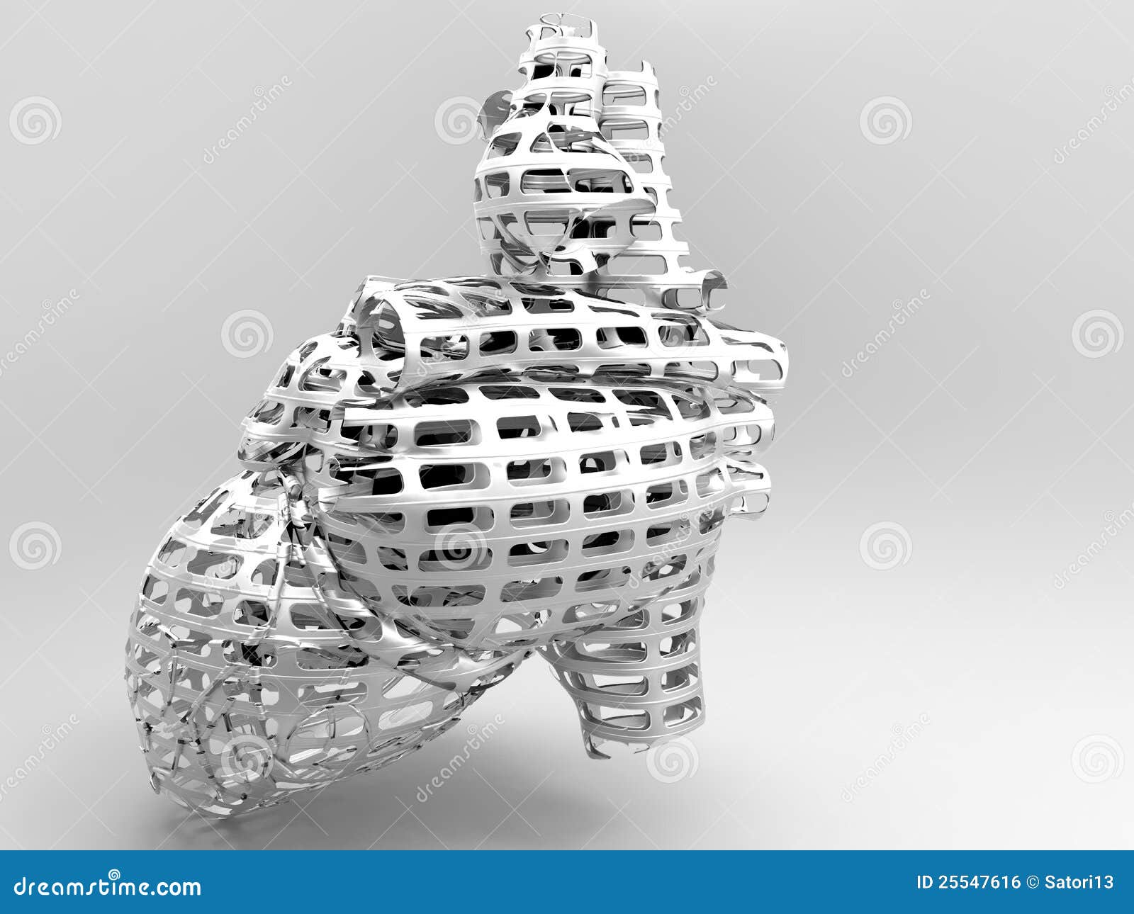 Model of artificial heart stock illustration. Illustration of health ...