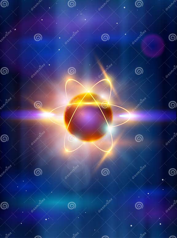 Model of the atom stock vector. Illustration of background - 54809585