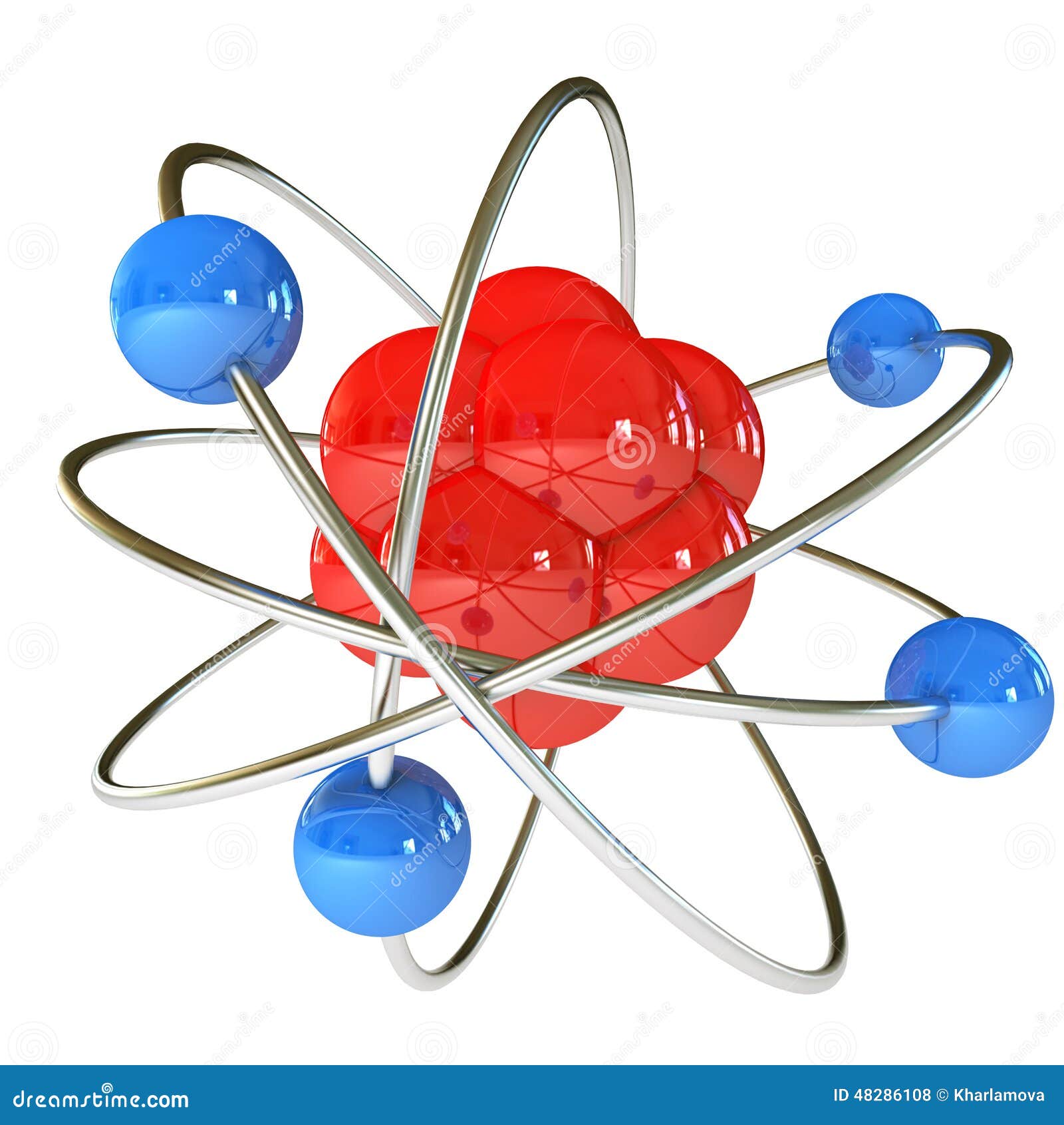Uranium Atom 3d Model
