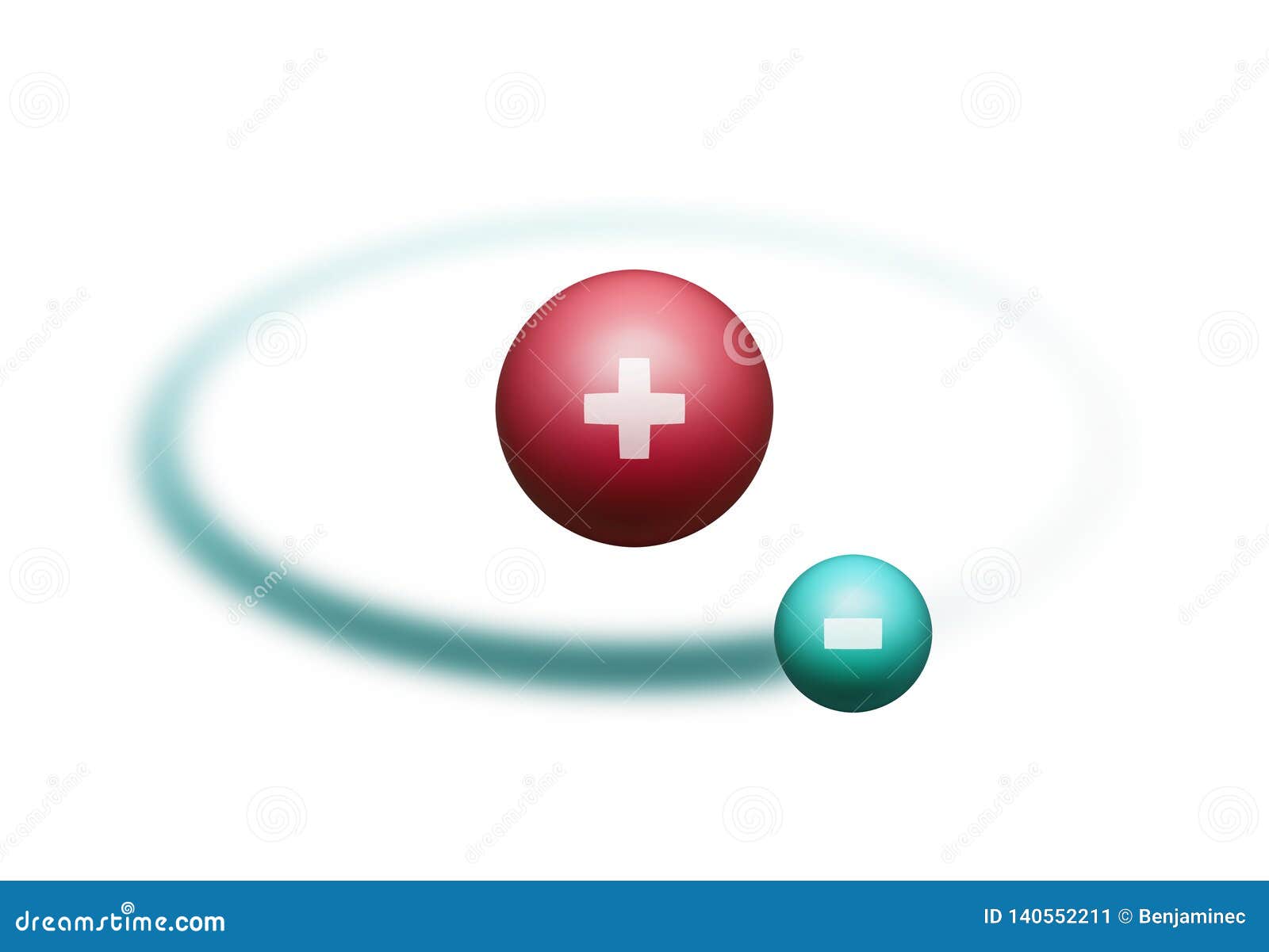 Model of atom stock illustration. Illustration of motion - 140552211