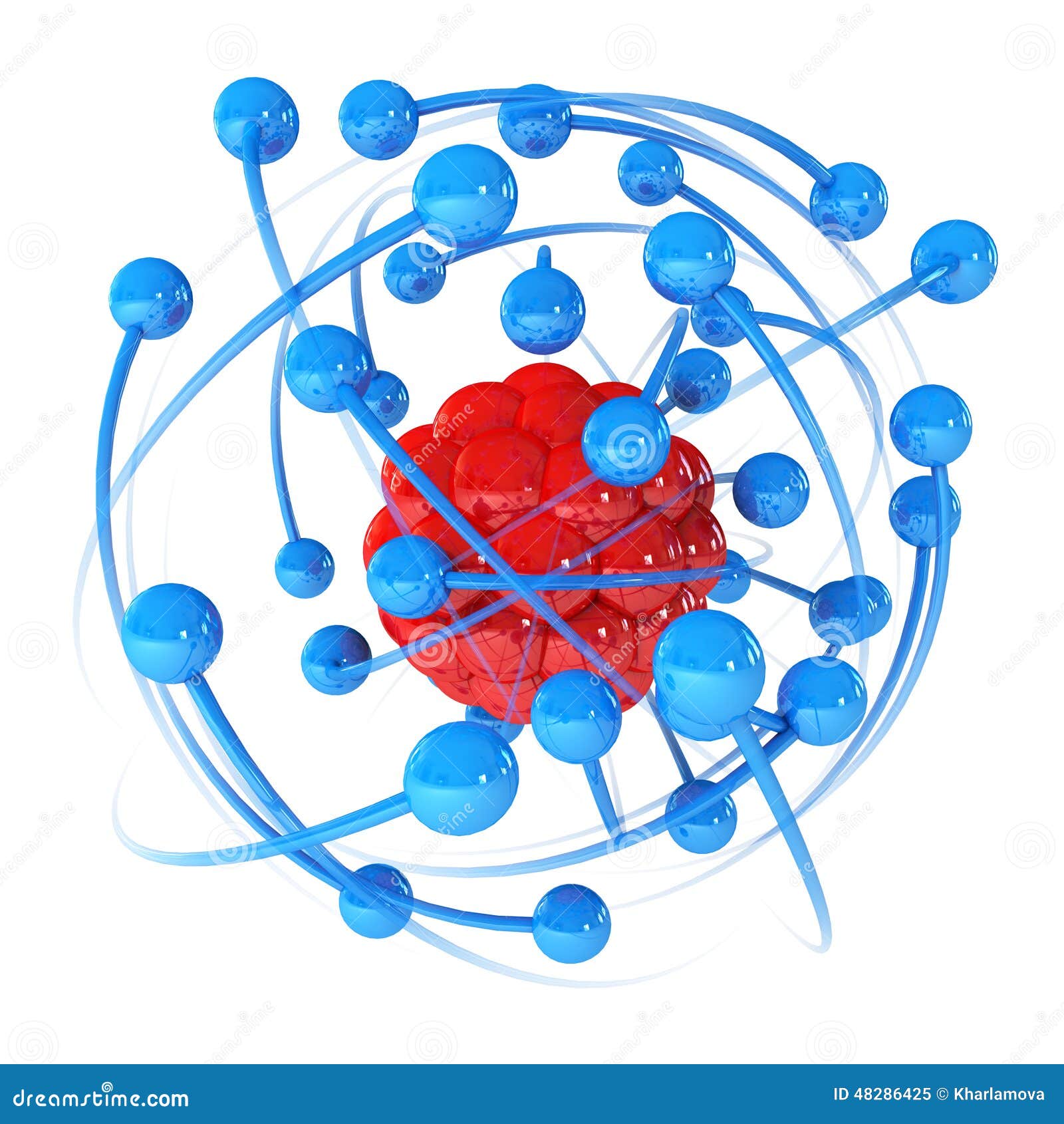 Model of the atom stock illustration. Illustration of generated - 48286425