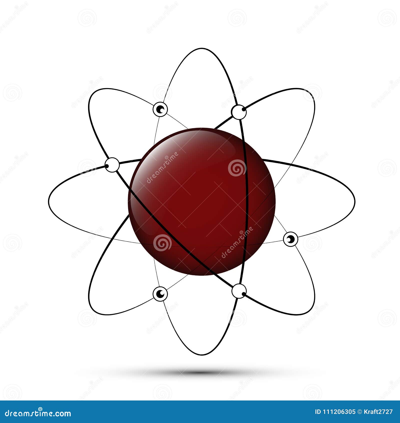 Model of the atom stock vector. Illustration of circle - 111206305