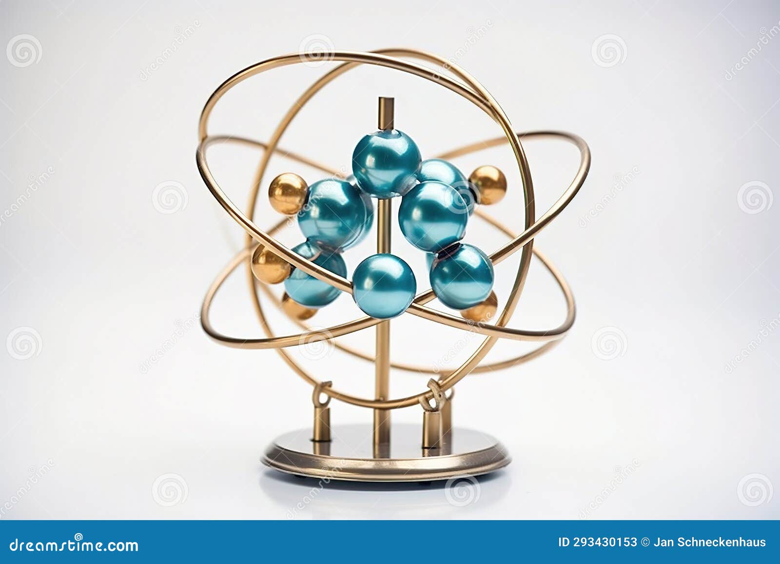 Model of an Atom on a White Background. Stock Image - Image of ...