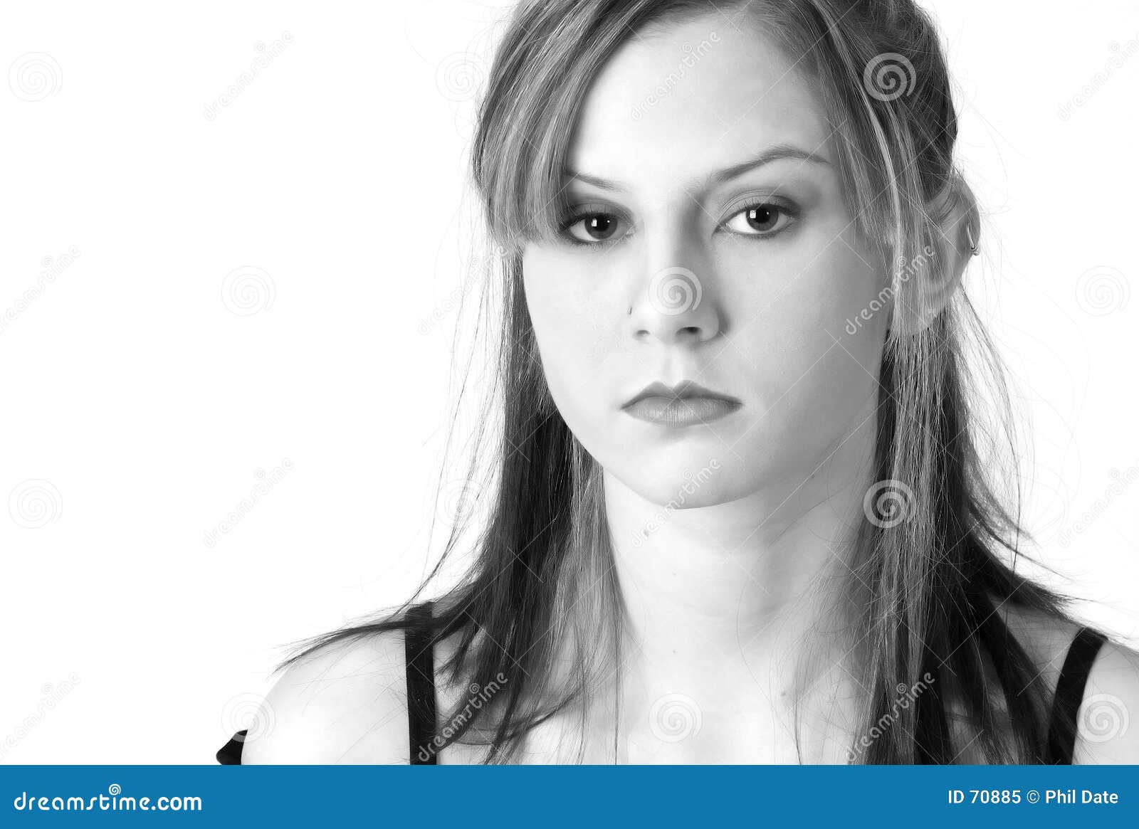 Model in B&W 1 stock image. Image of model, woman, demure - 70885