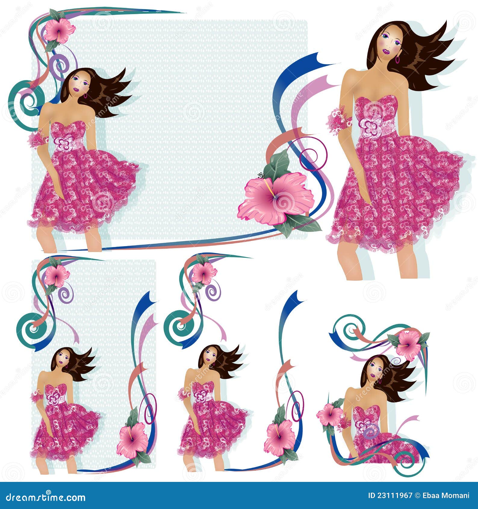 Model banner stock illustration. Illustration of flowers - 23111967