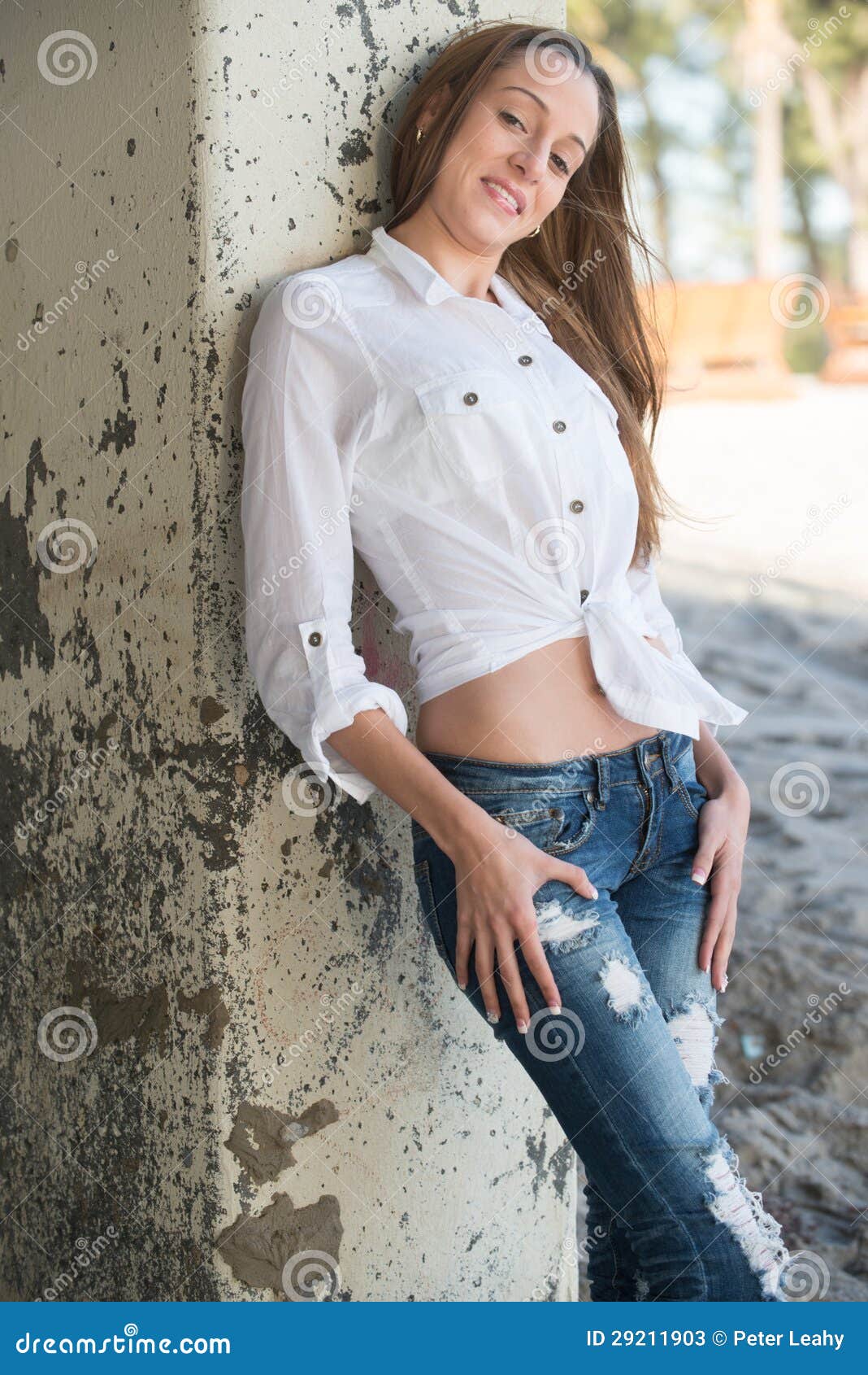 Model at the Beach in Florida Stock Image - Image of portrait, water ...