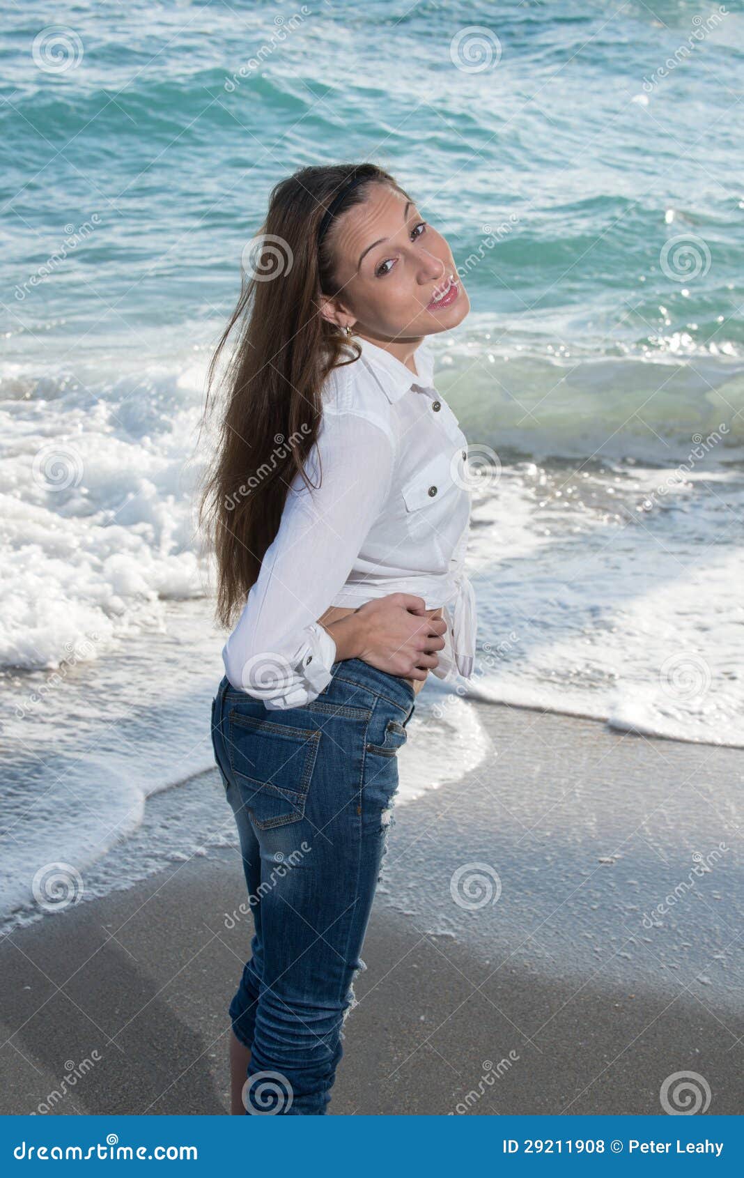 Model Bij Het Strand in Florida Stock Foto - Image of manier, strand ...