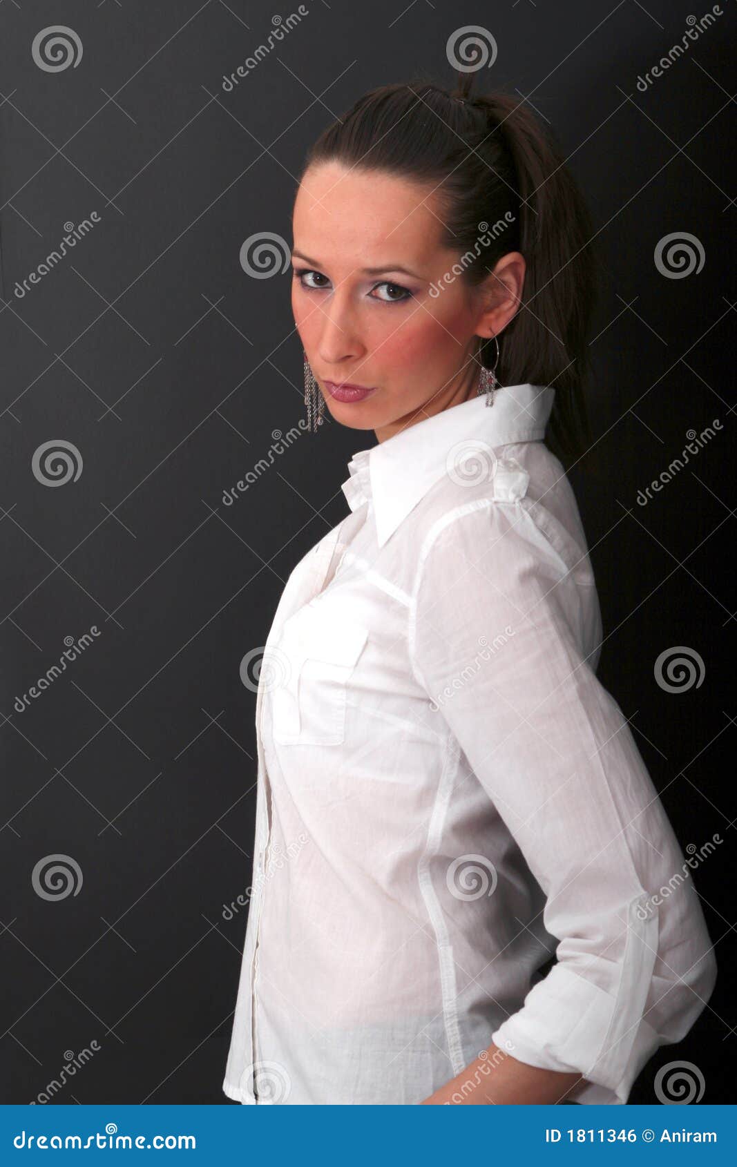 Model on the Black Background Stock Photo - Image of makeup, lady: 1811346