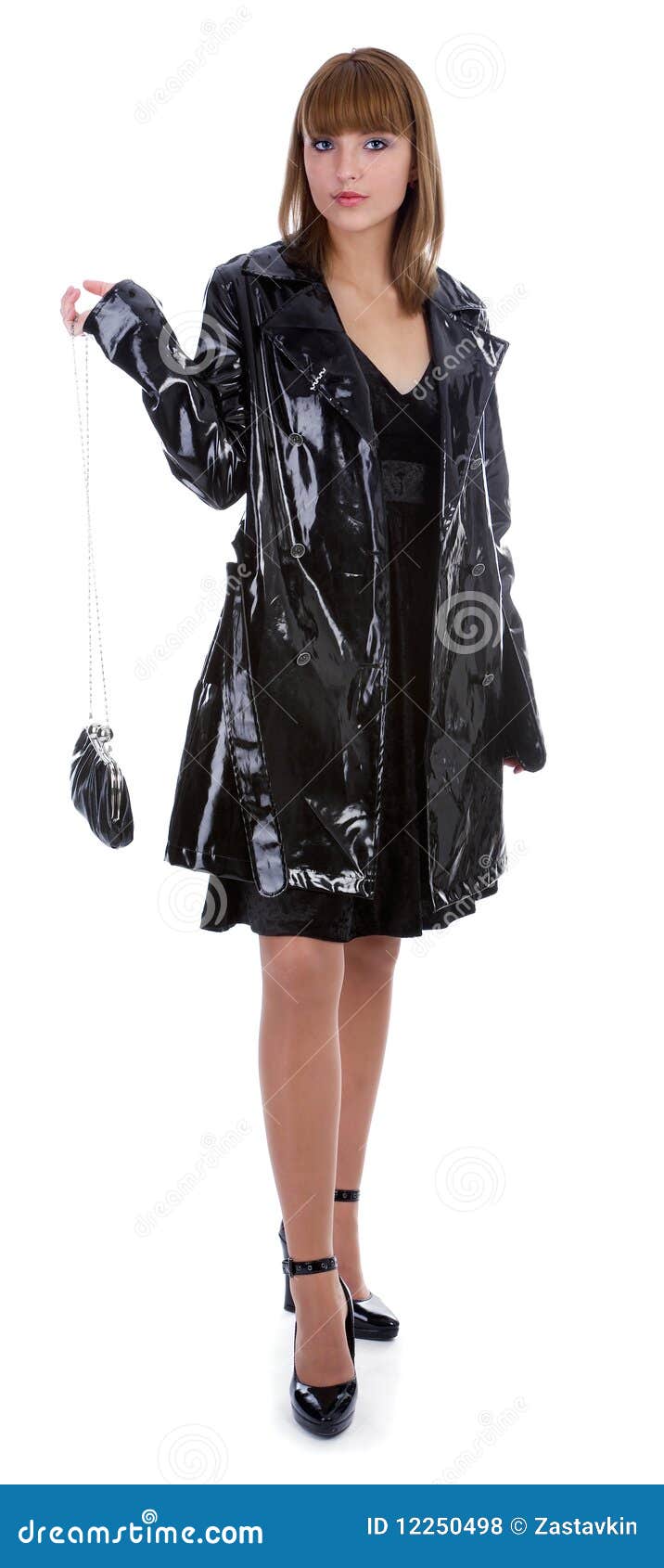 Model in black coat stock photo. Image of ladies, vogue - 12250498