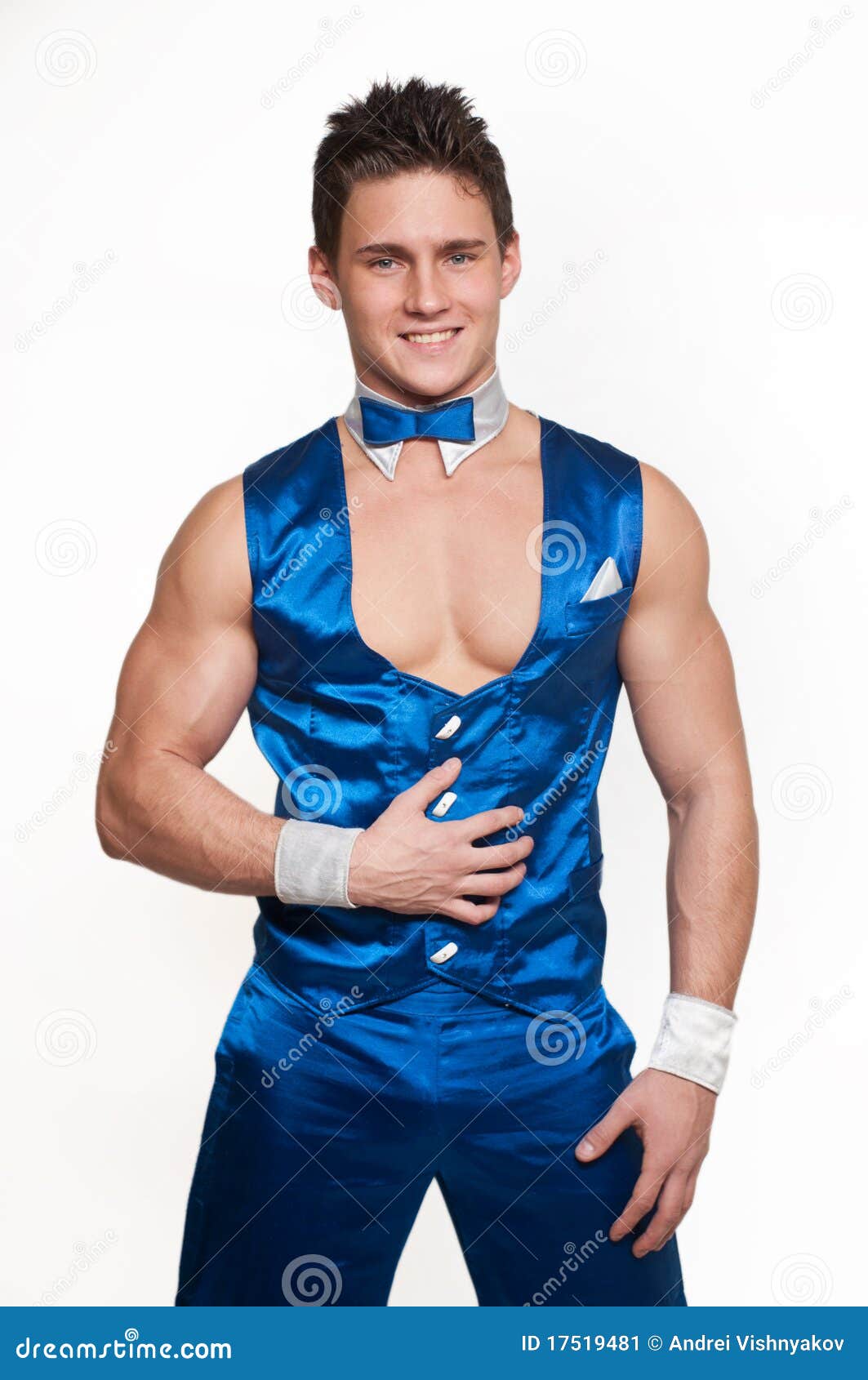 Model in blue stock image. Image of strength, athlete - 17519481