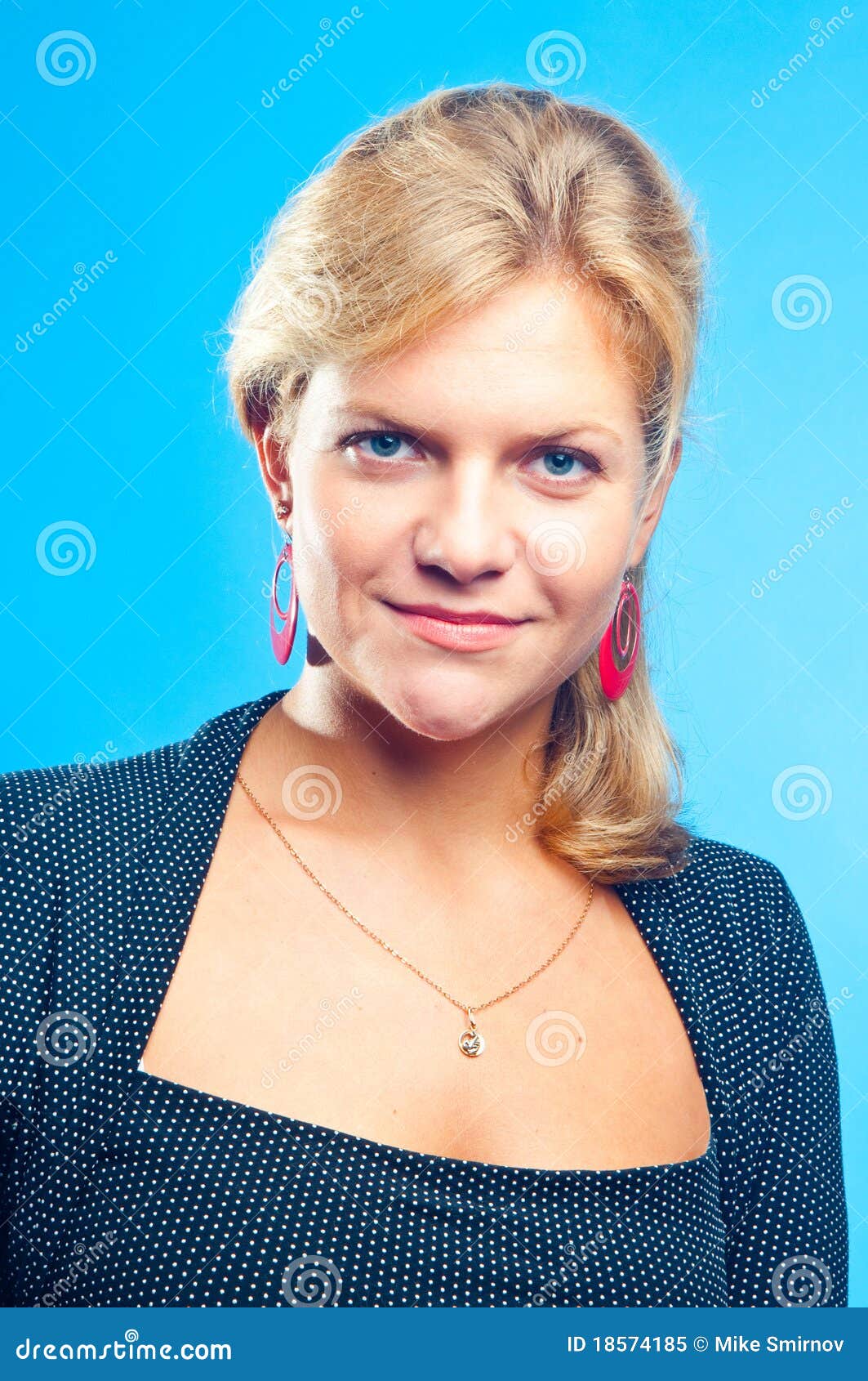 Model on a blue background stock image. Image of cute - 18574185