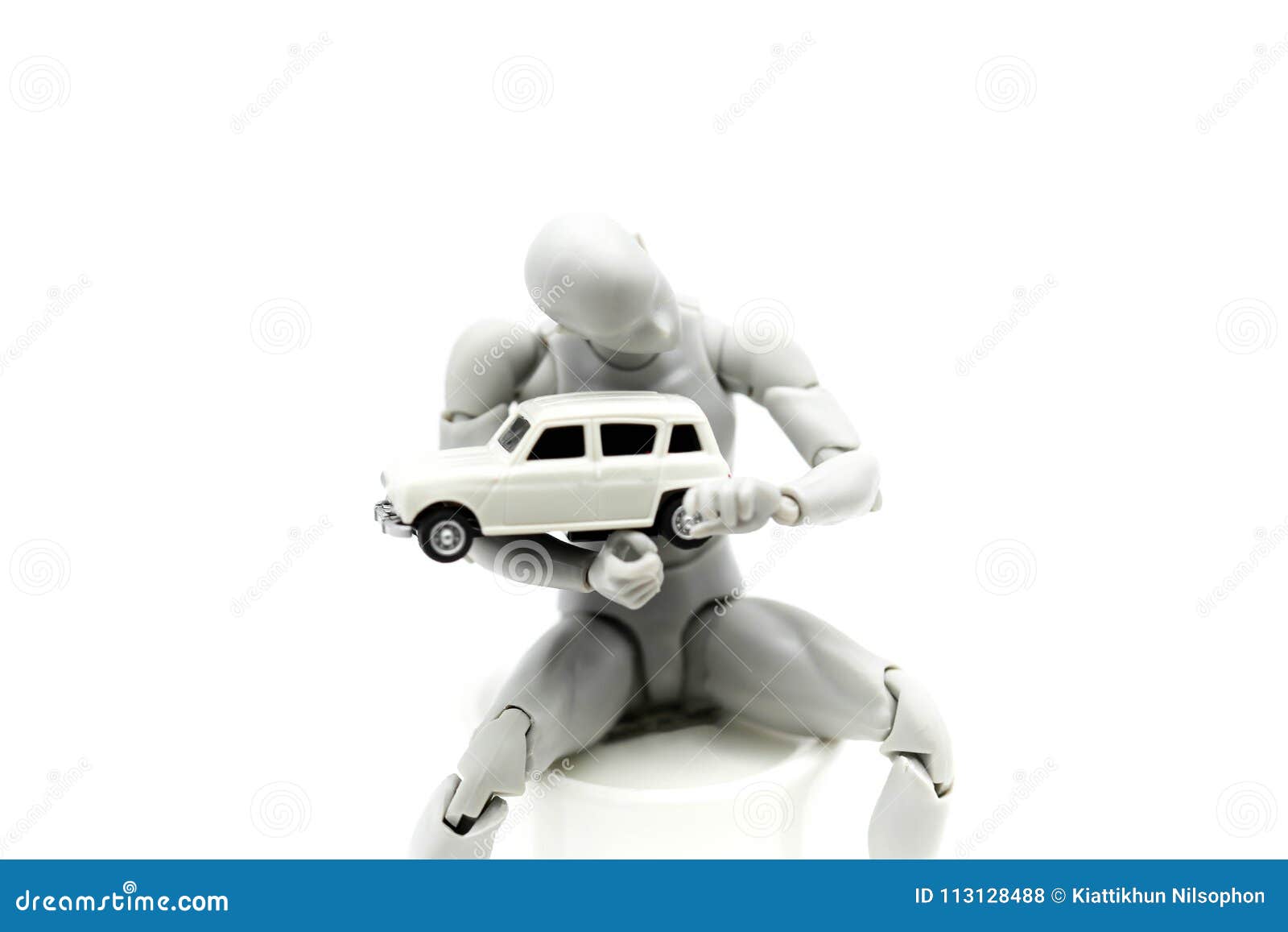 Model Body Robot Mechanic Repairing a Car. Stock Photo - Image of ...