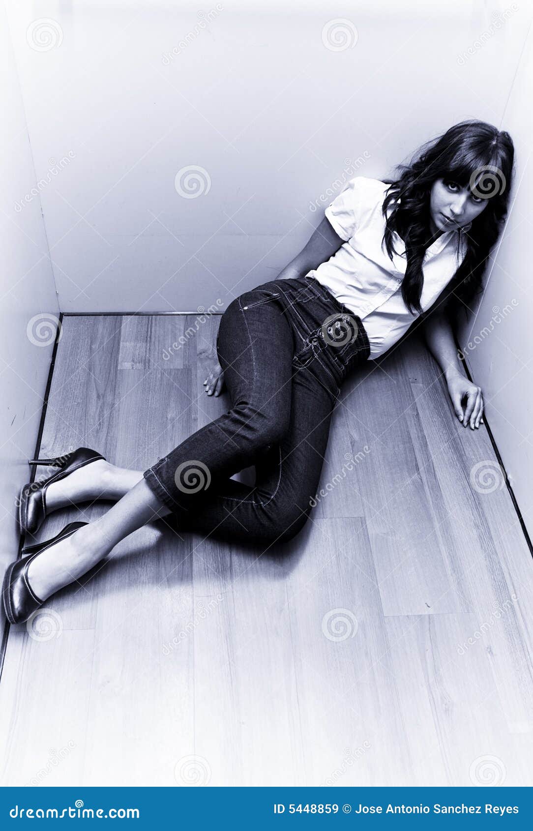 Model on box stock image. Image of disco, locked, blue - 5448859