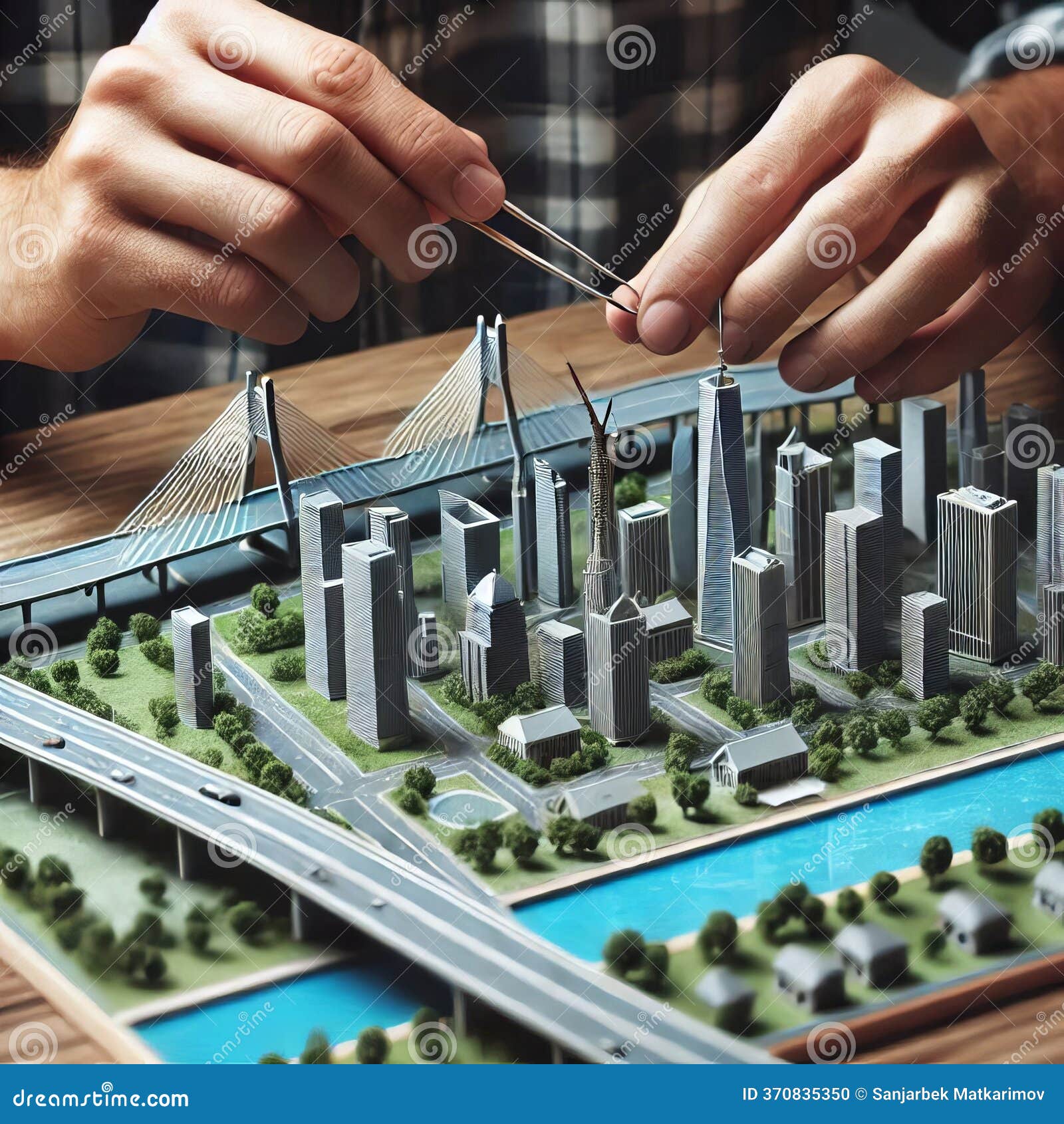 Model Building And Blueprint Analysis In Architecture Stock Image | CartoonDealer.com #337465639