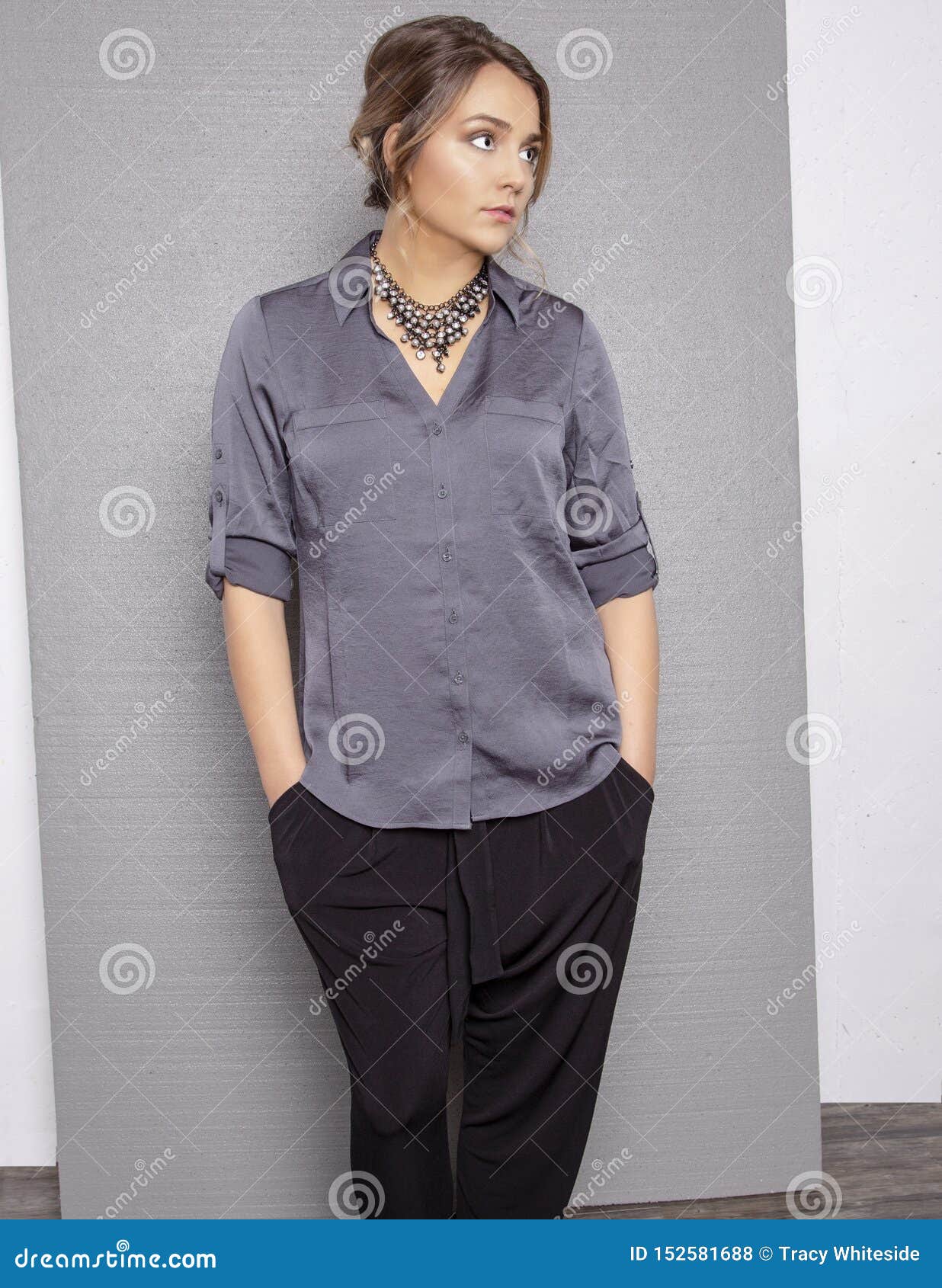 Model in business attire stock photo. Image of evening - 152581688