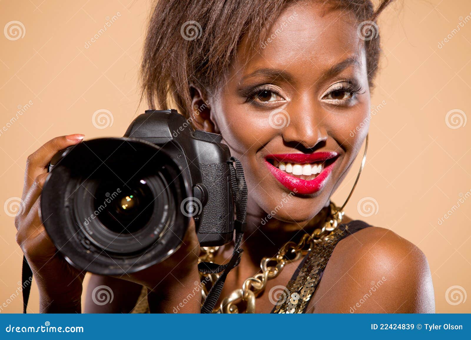 Model with Camera stock image. Image of large, isolated - 22424839