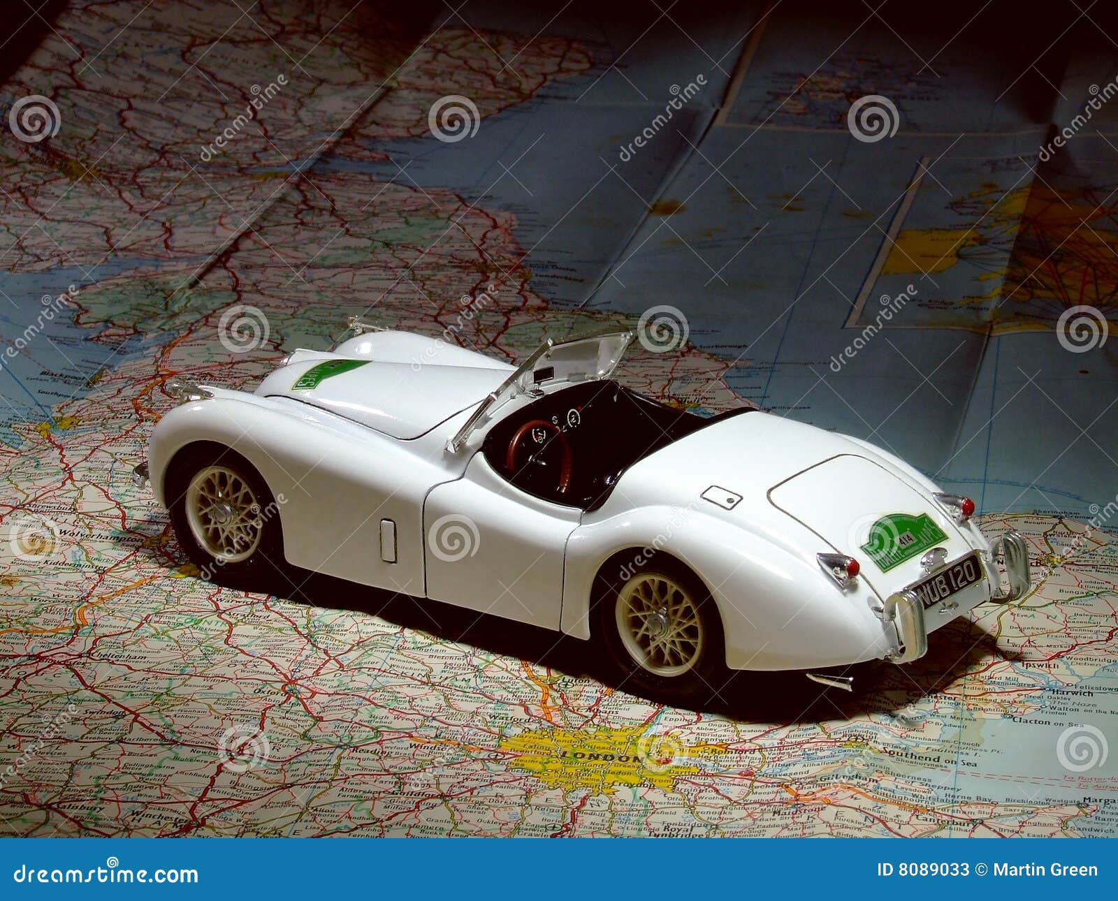 Model Car on Road Map stock image. Image of motorcar, exotic - 8089033