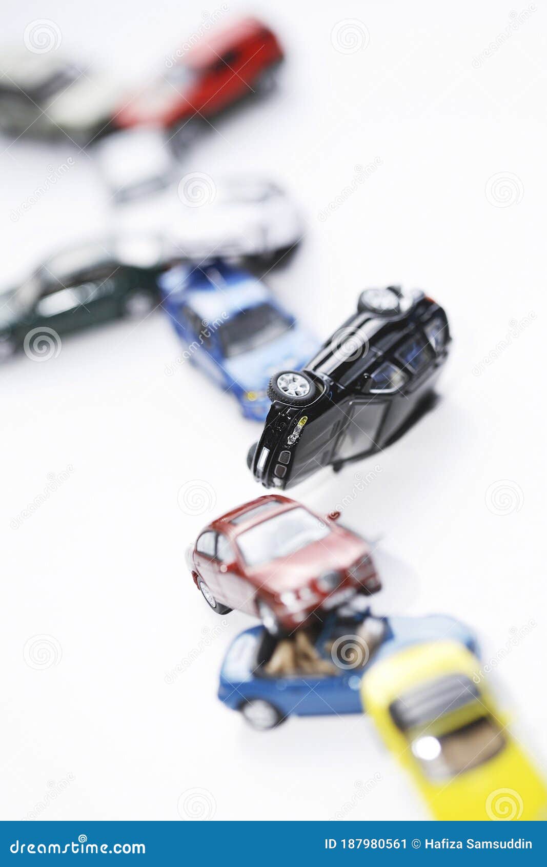 Model Cars in a Collision. Conceptual Image Stock Image - Image of ...