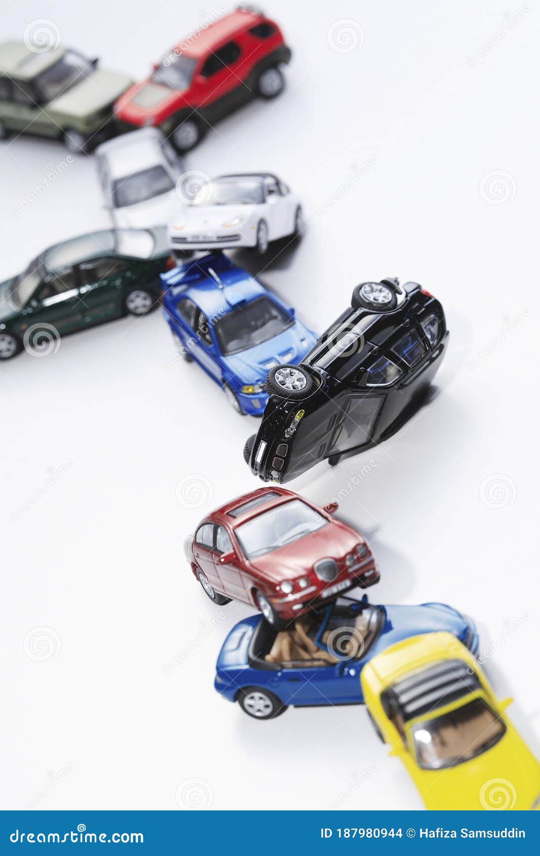 Model Cars in a Collision. Conceptual Image Stock Photo - Image of ...