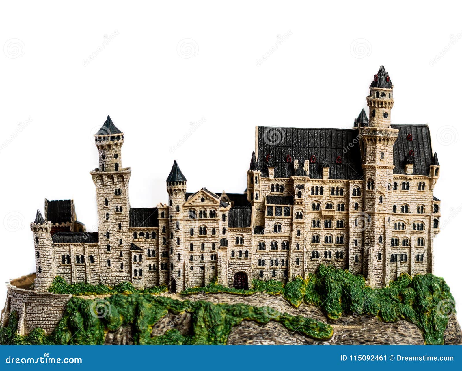 White Castle Model on a Hill Top Stock Image - Image of medieval ...